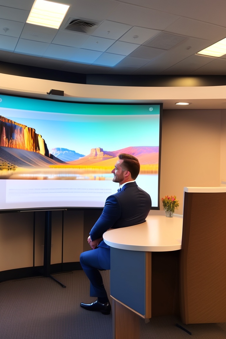 Lexica - Presenter sitting in a well-lit room, with a whiteboard or a ...