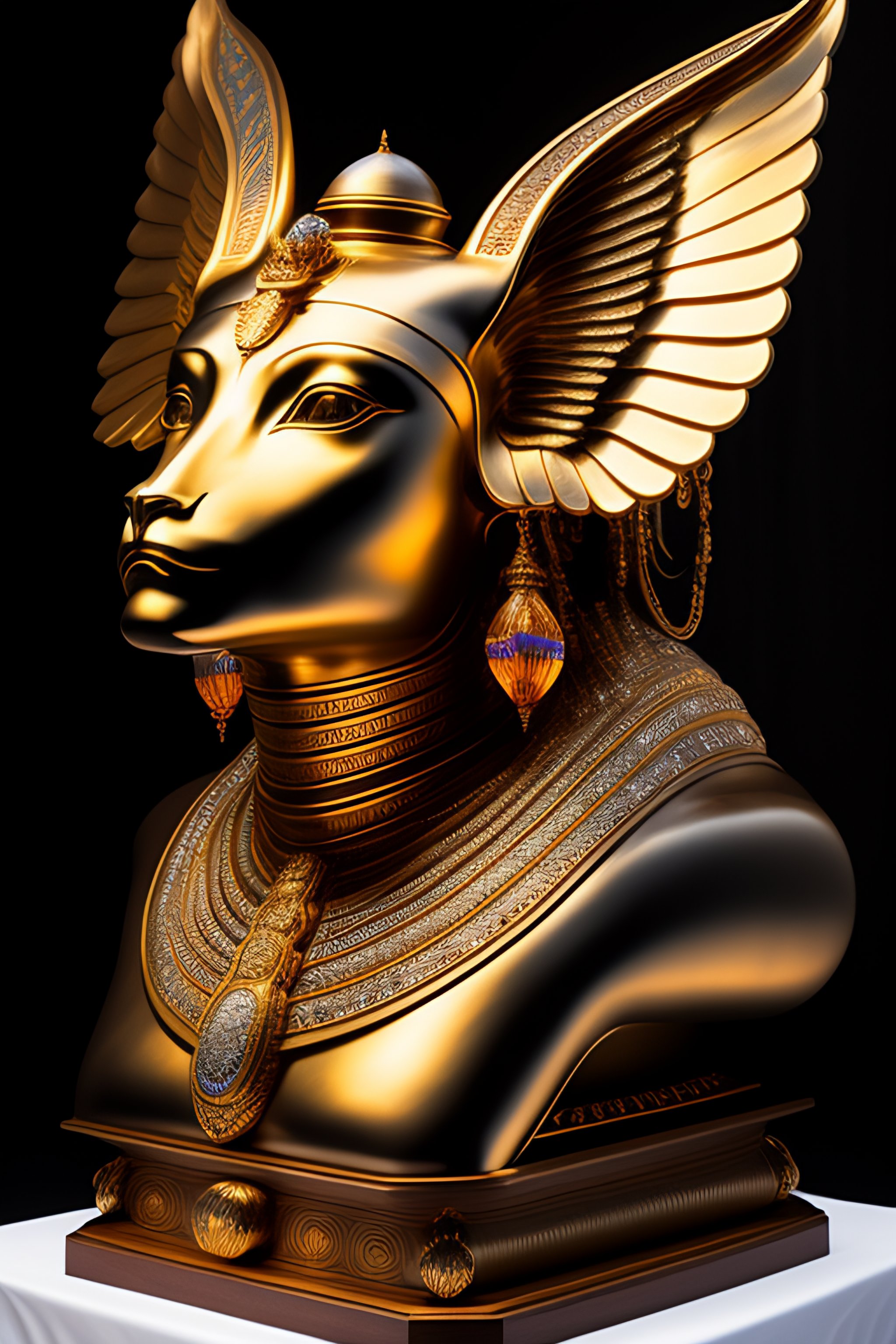 Lexica - Masterpiece sculpture of an ornate bejeweled mechanical robot ...