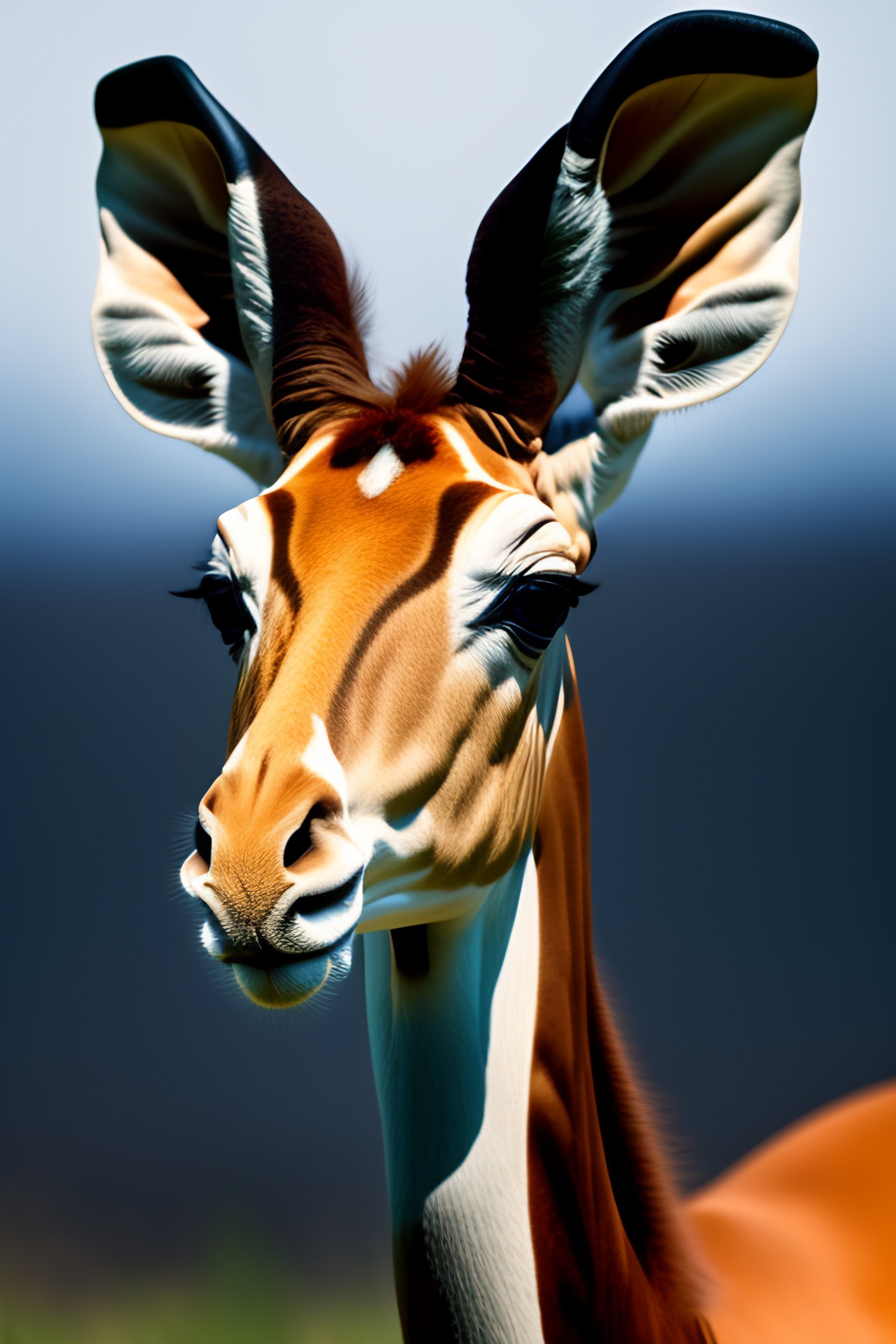 Lexica - A Thin antelope looking creature with red orange smooth skin ...