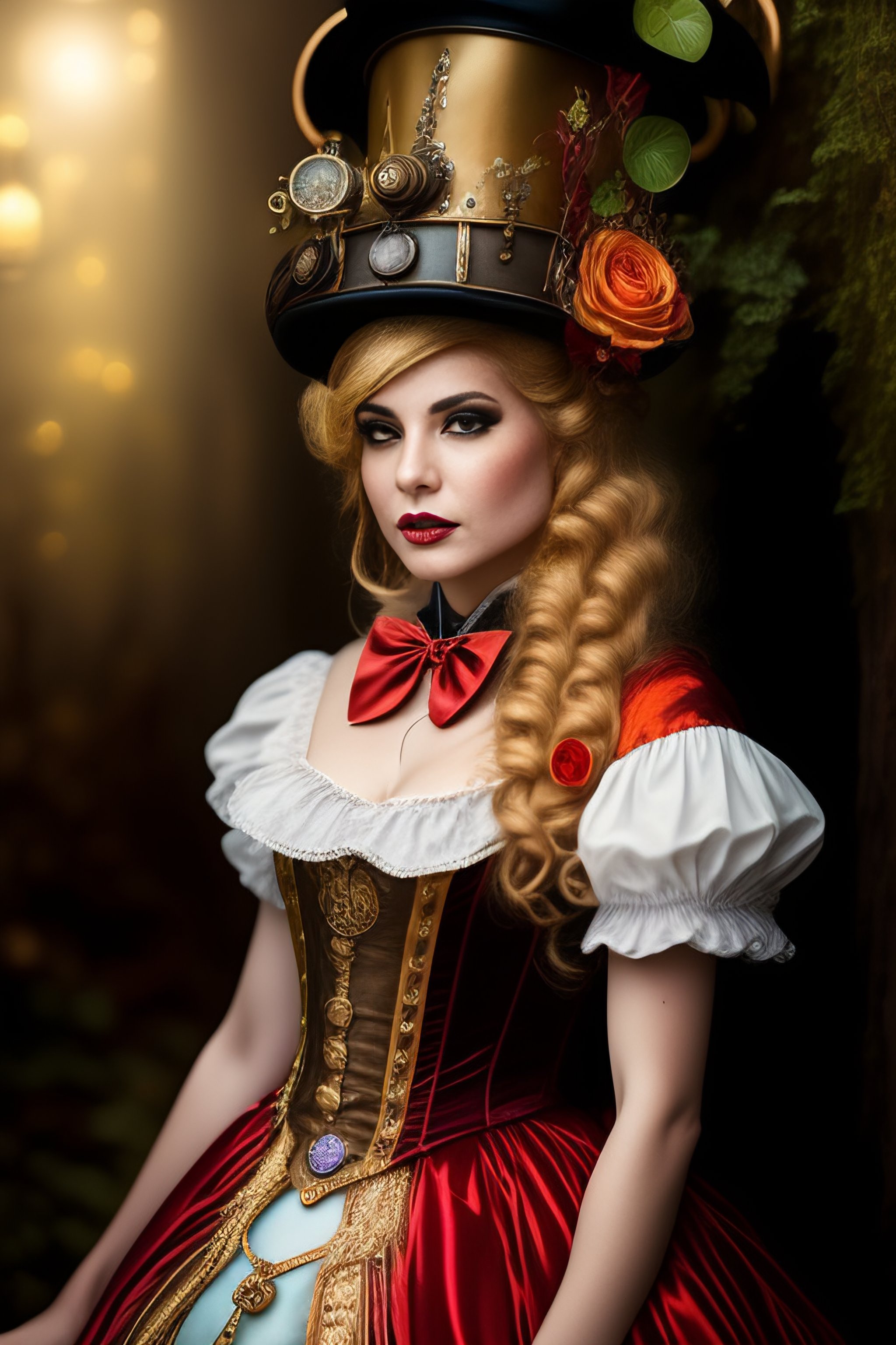 Lexica - A steampunk alice in wonderland, realistic
