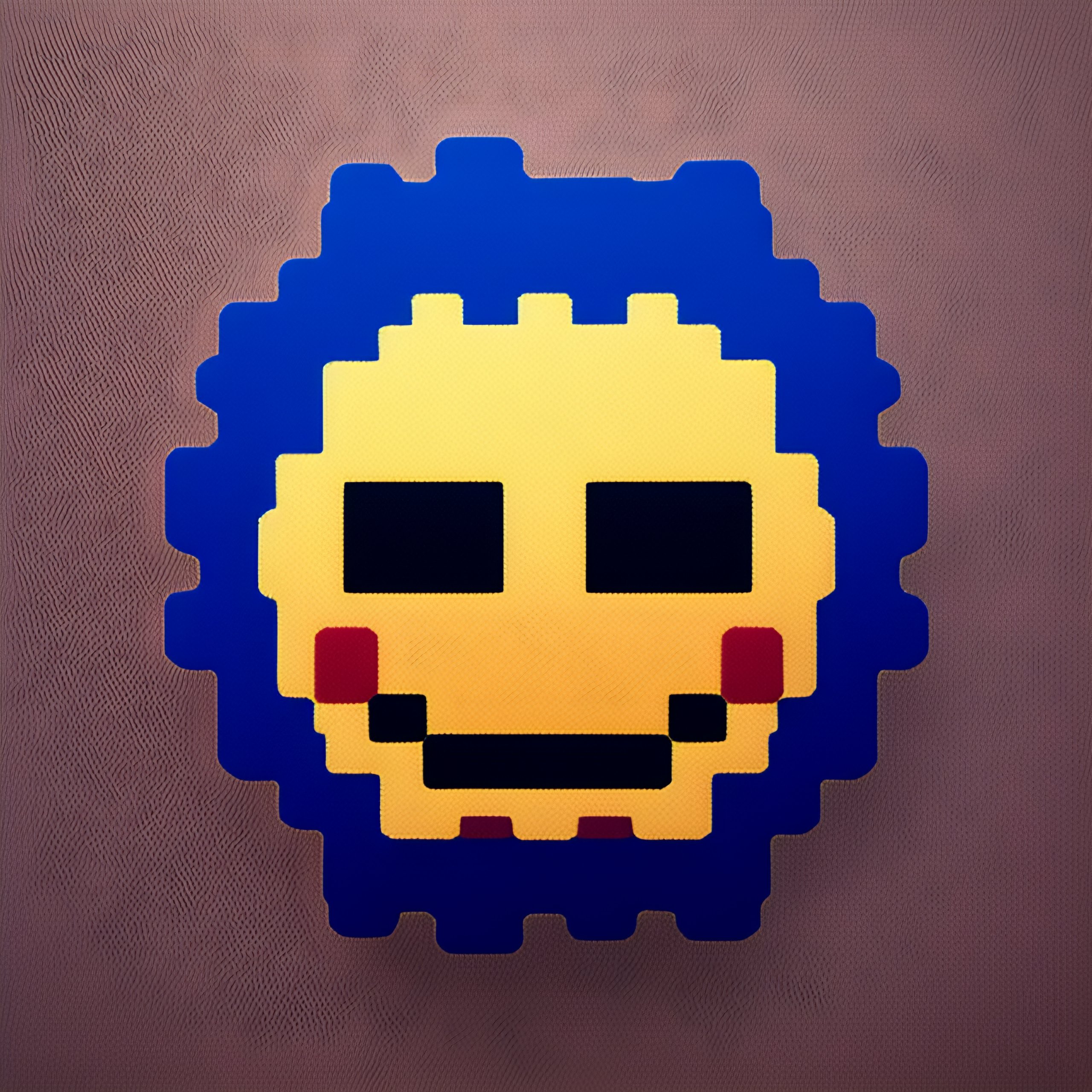 Lexica - Smiley pixelated 2d