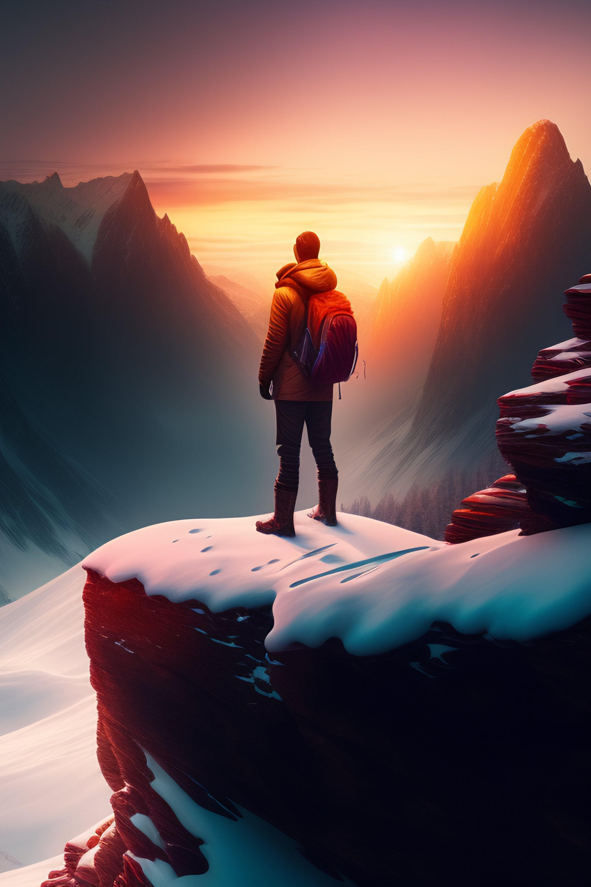 Lexica - Sad man on mountain