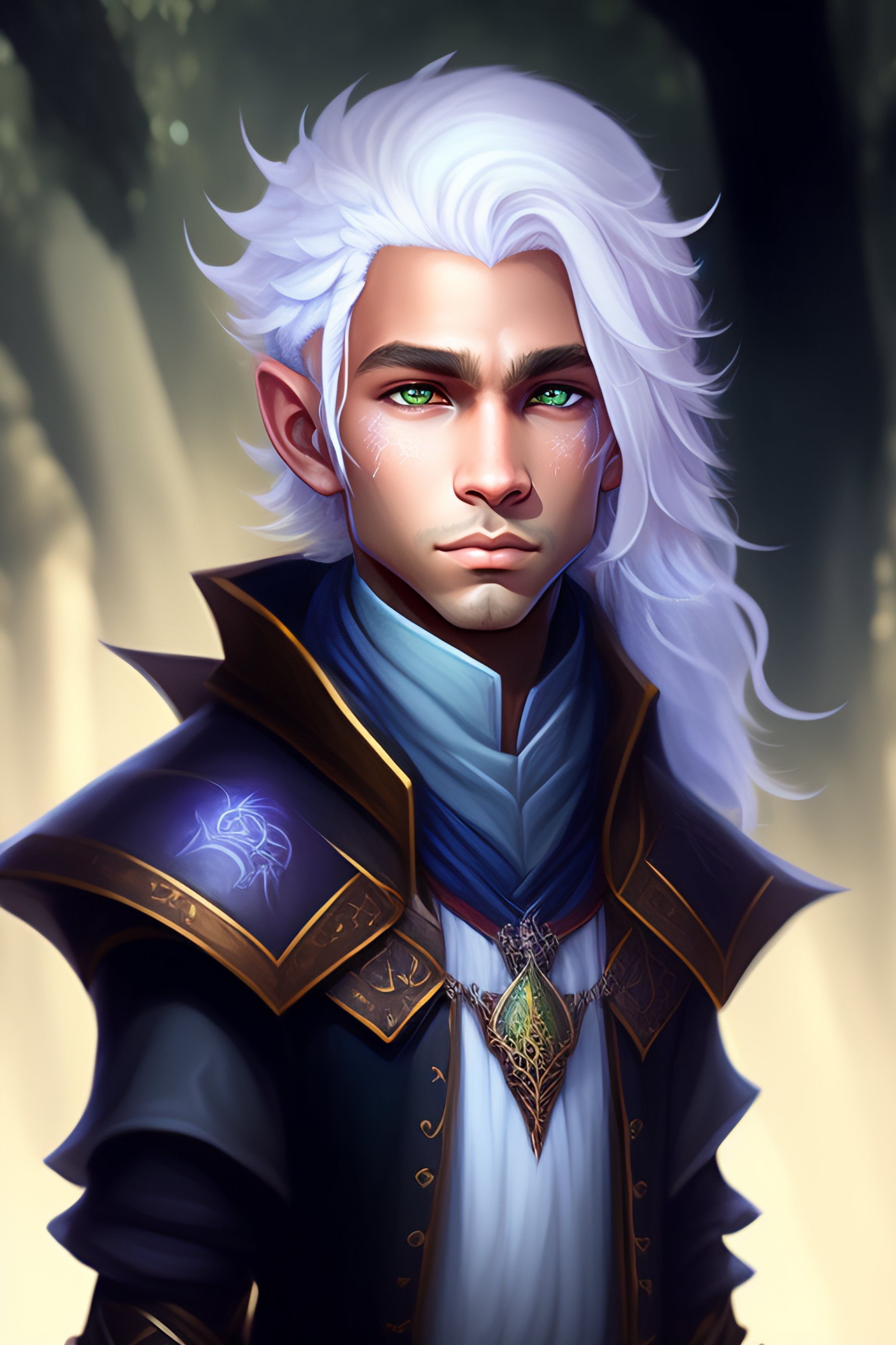 Lexica - Dnd character art, Young Drow druid boy, spider themed ...