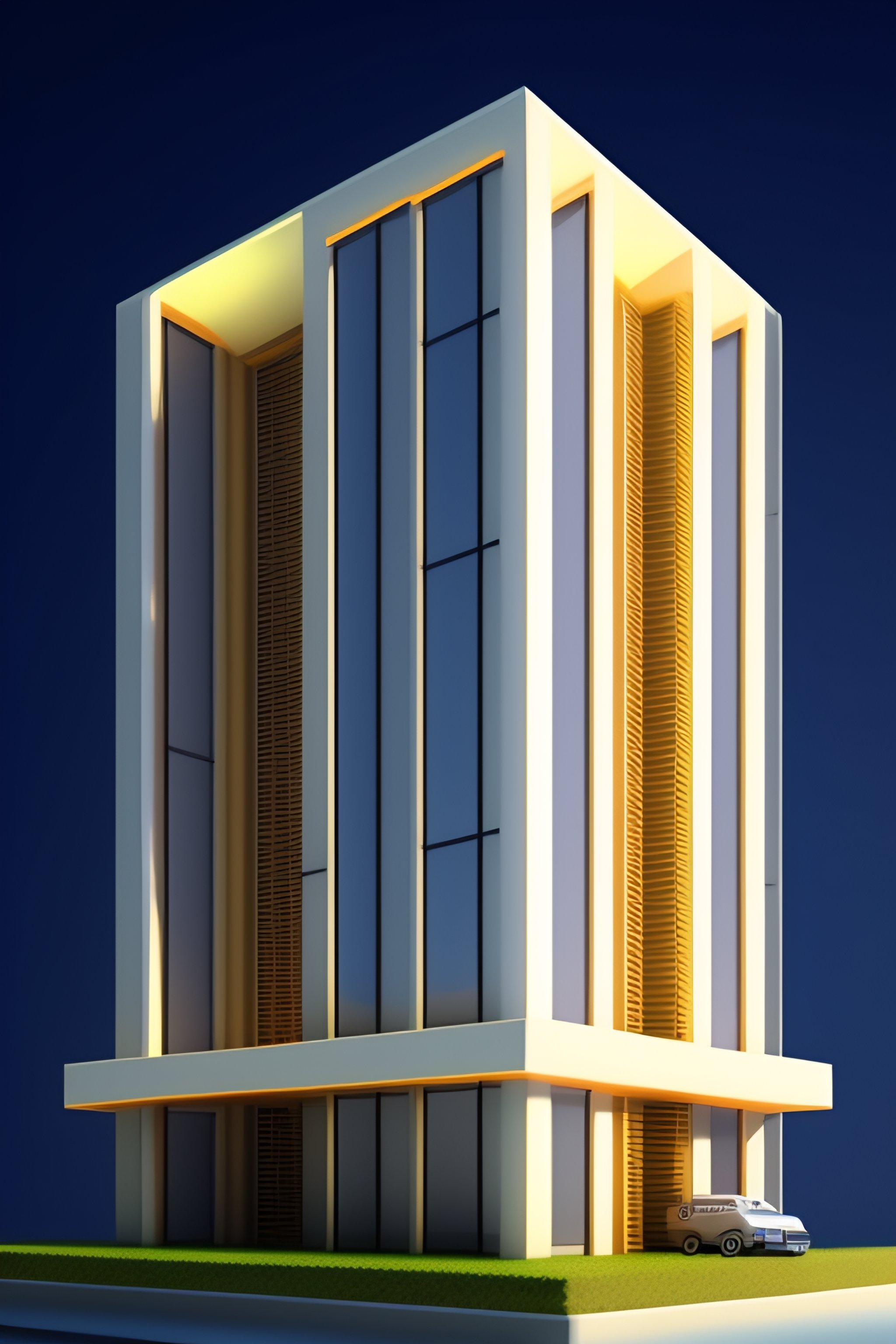 Lexica - Lightly colored rough architecture drawing of a giant megamansion