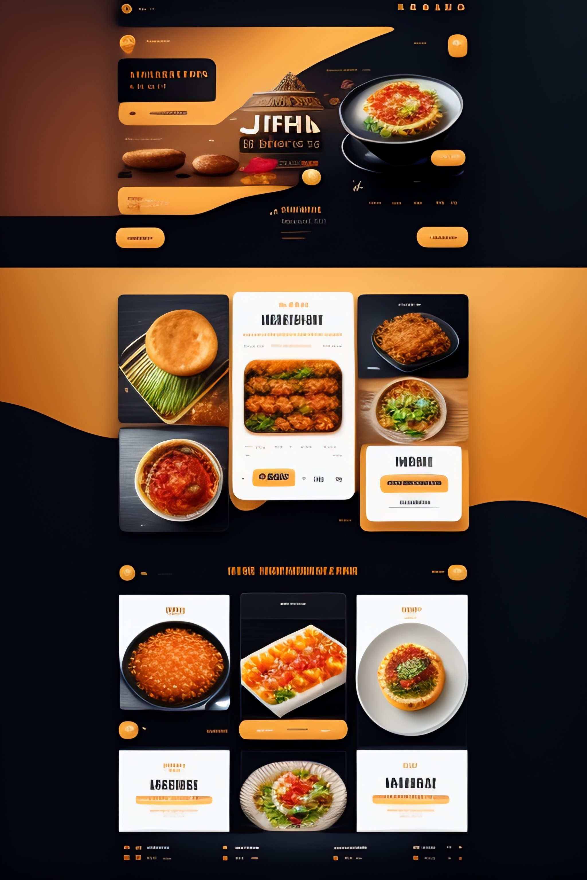 Lexica - UI design of a website, food, fastfood, user expereince ...