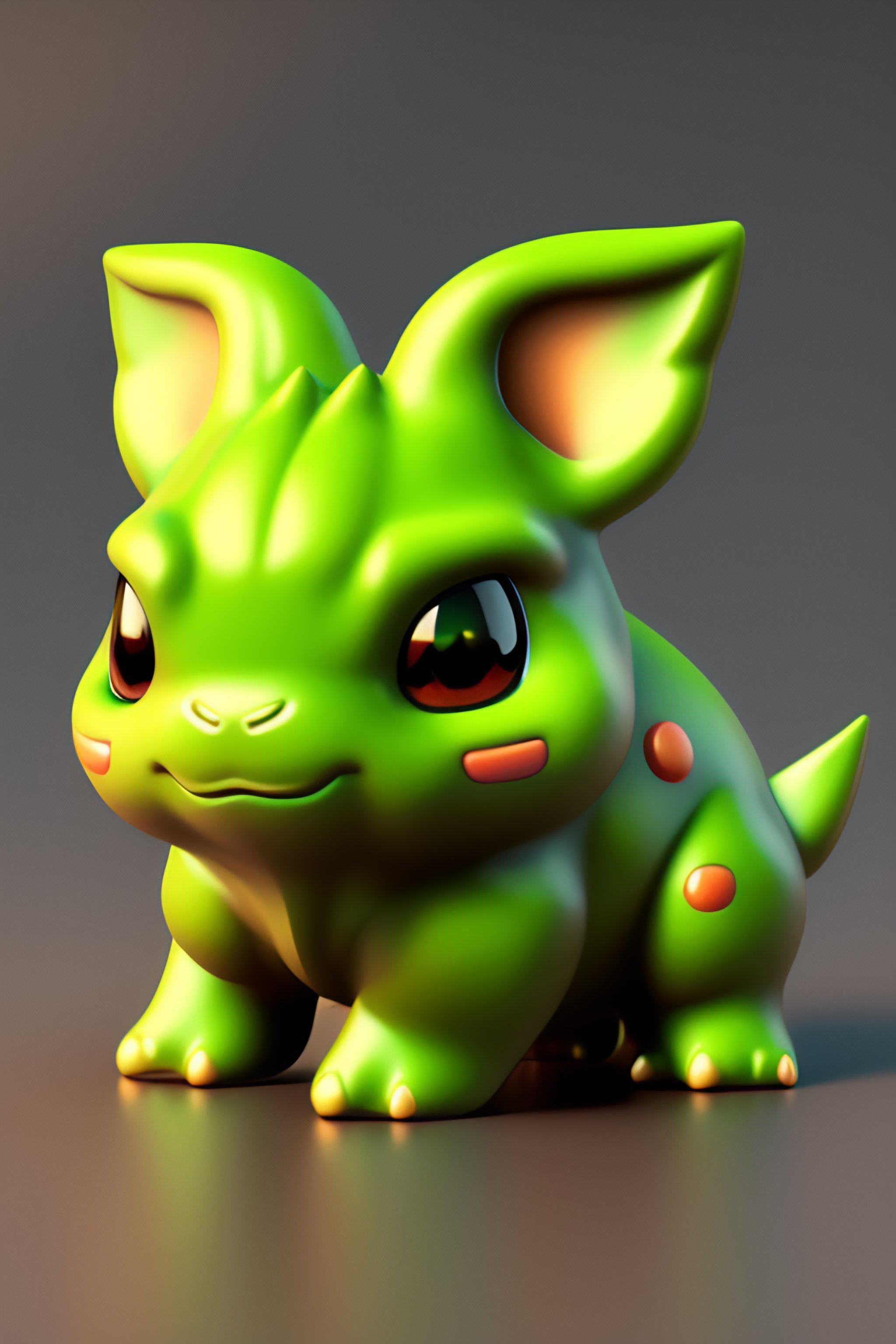 Lexica - Cute 3d render simple cartoon of toy art bulbasaur