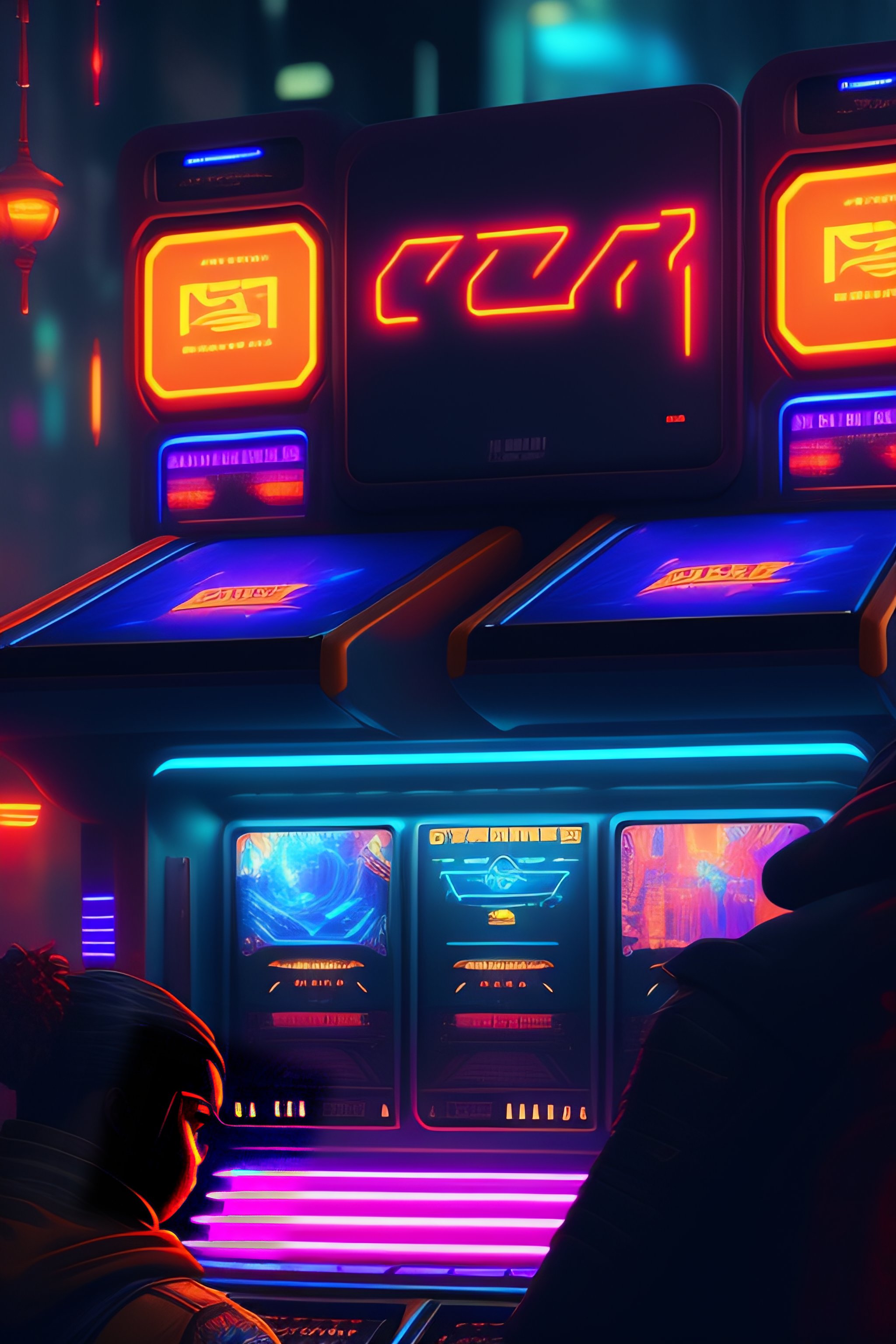 Lexica - Cyberpunk arcade, artstation