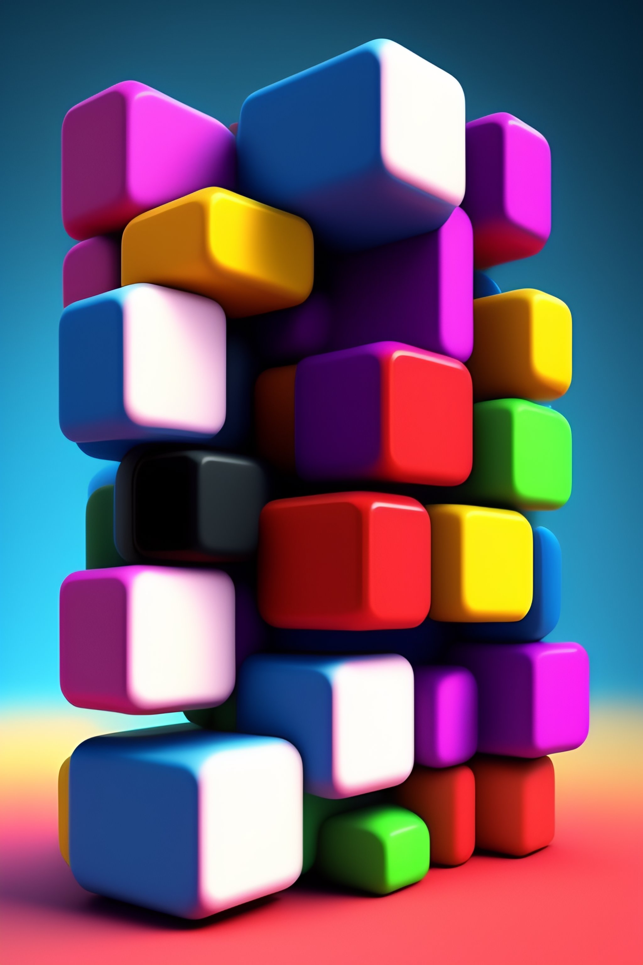 Lexica - 3d tetris console, ditrih rems, minimalism, future