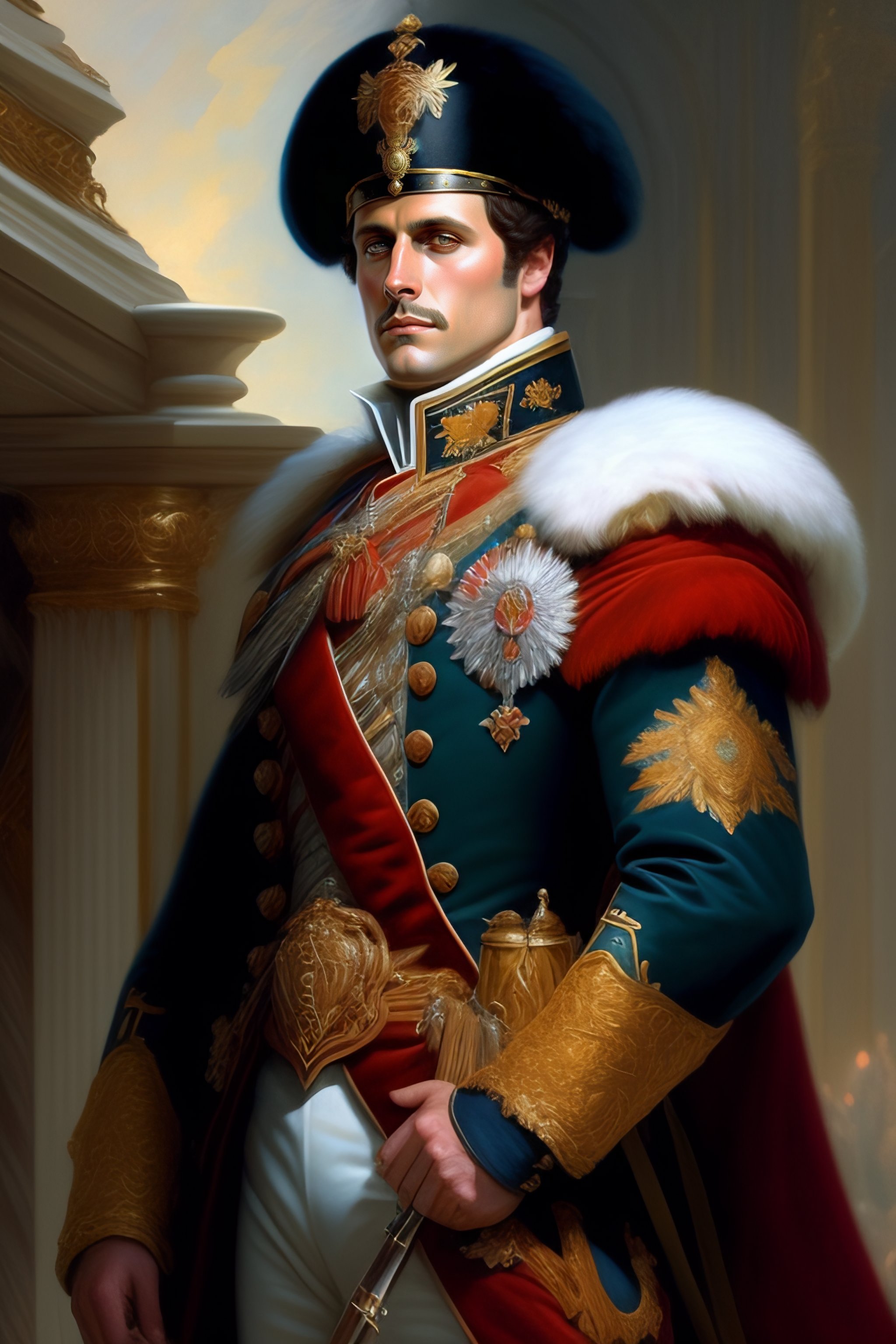Lexica - Napoleon Bonaparte as a fantasy D&D character, portrait art by ...