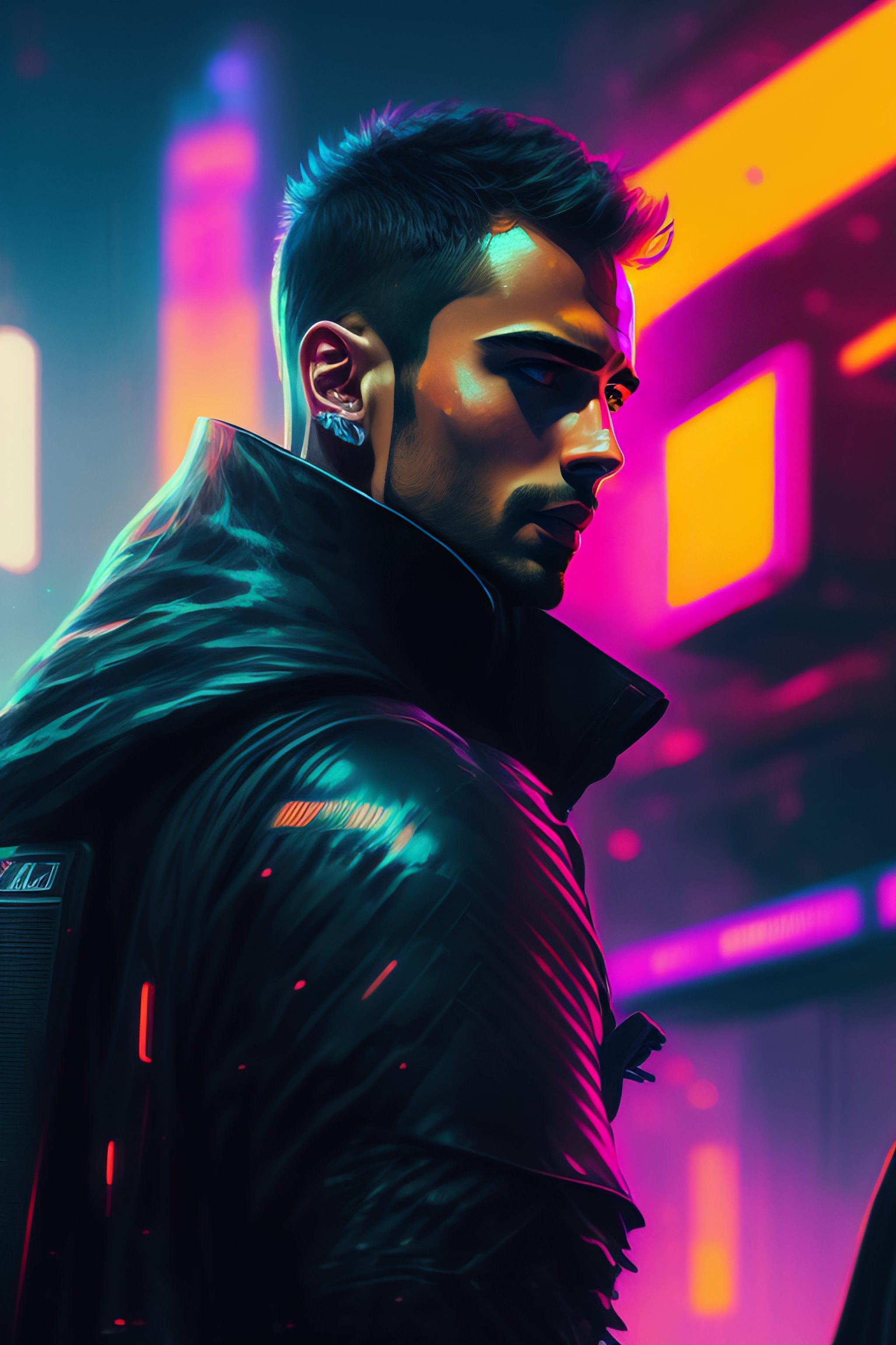 Lexica - Theo james and ana de armas, cyberpunk futuristic neon. by ...