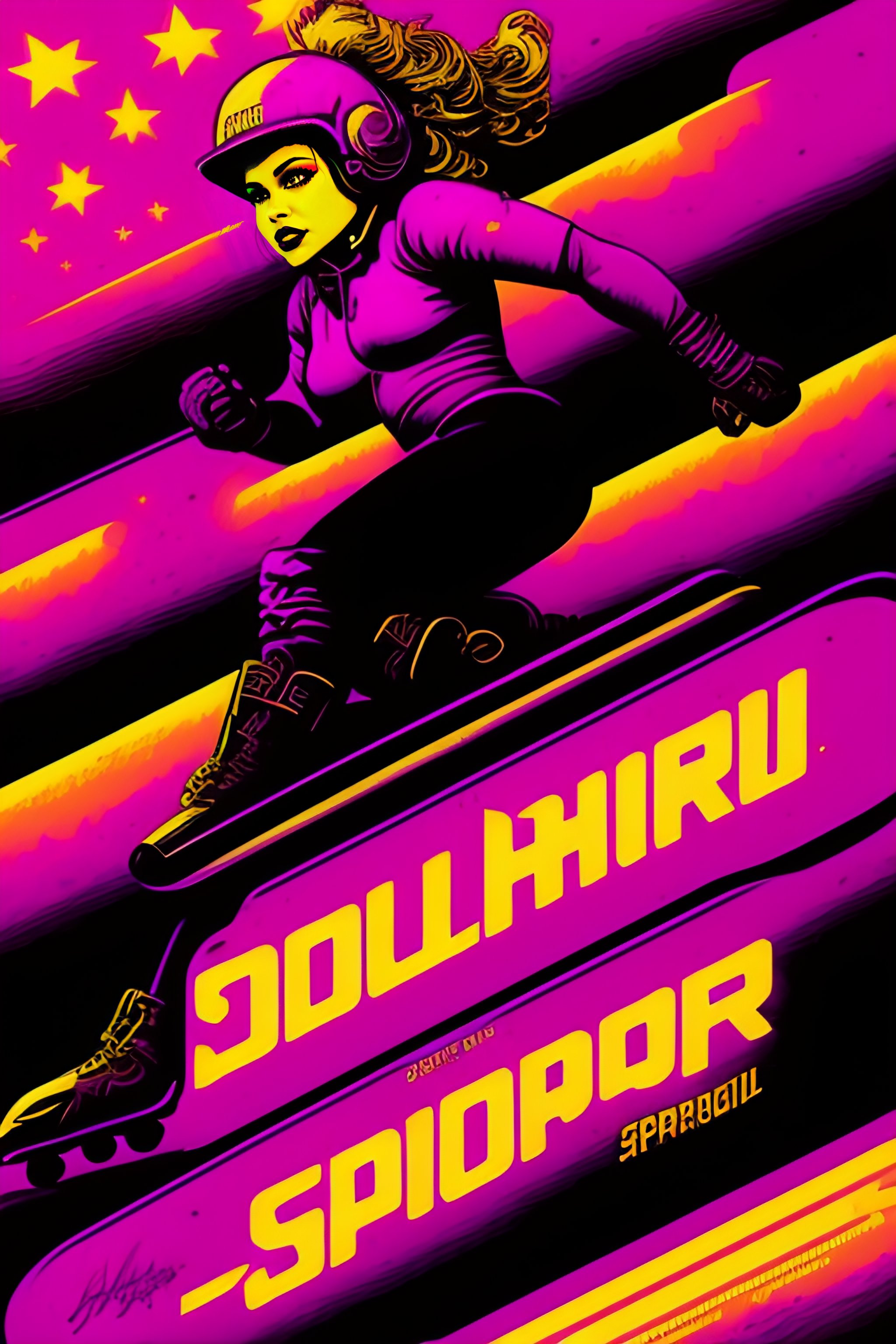 Lexica - Roller derby girl sprinting Cross-Over, logo design by ...