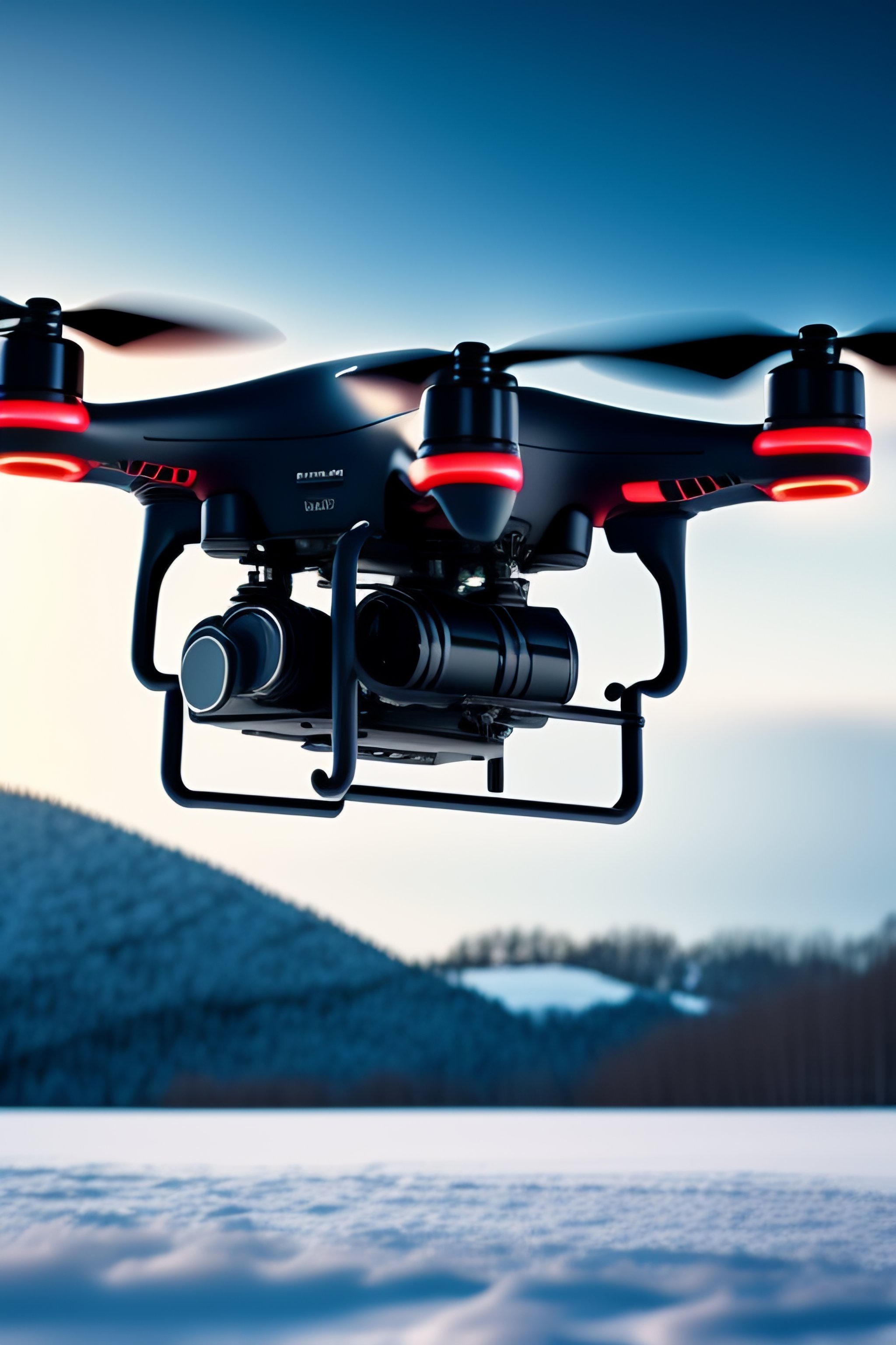 Lexica - A realistic image of a flying drone with a shotgun, the ...