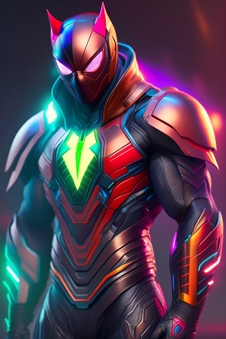 Lexica - Cyberpunk armor, spiderman venom fusion, 1 character with ...