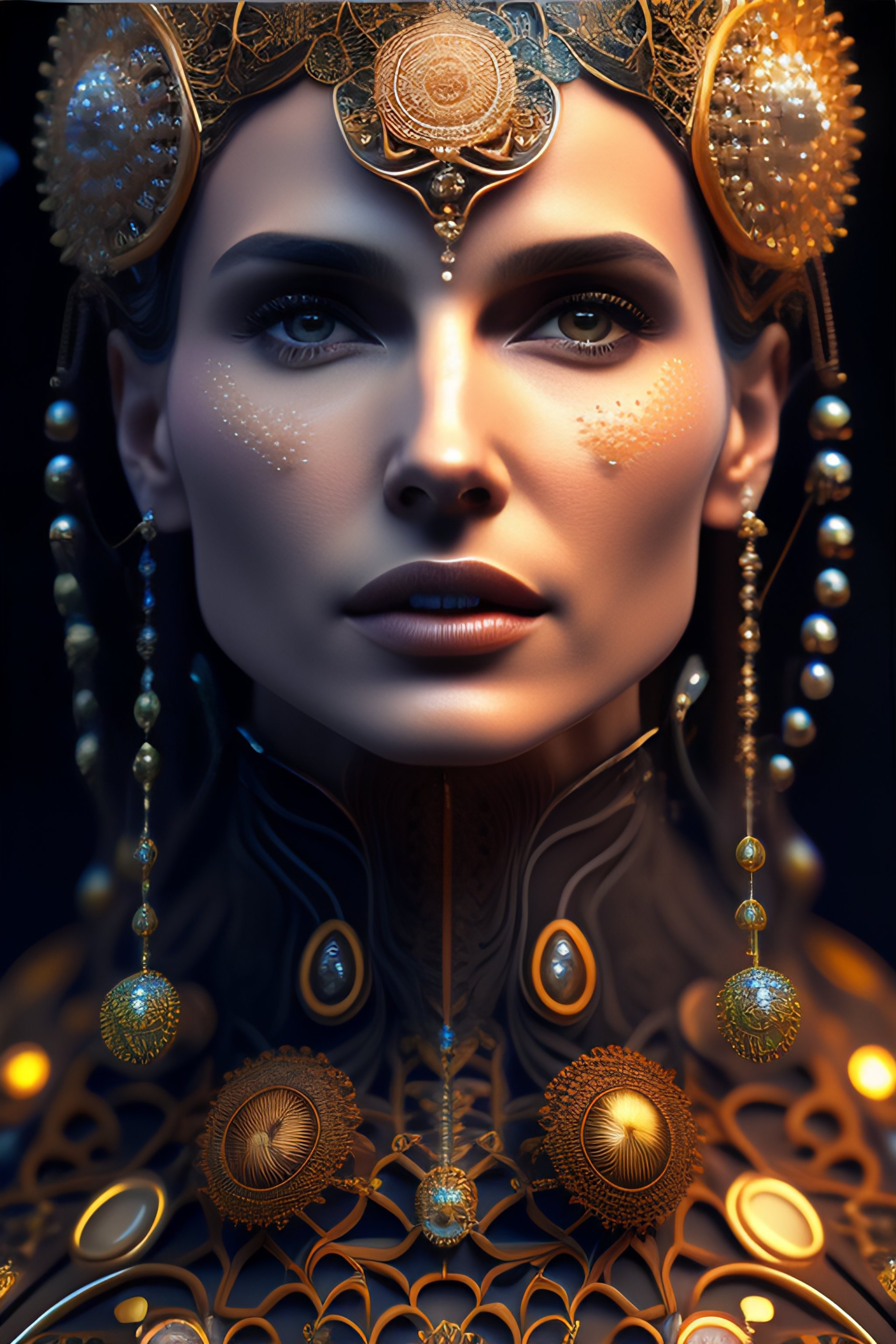 Lexica - Complex 3d render ultra detailed of a real face camera natalie ...