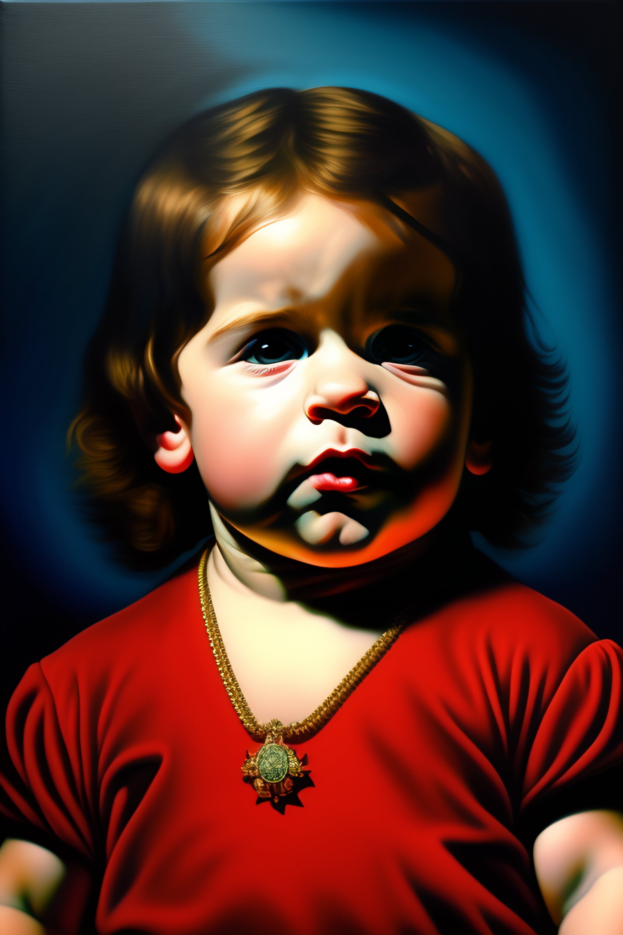 Lexica - Baby ozzy osbourne, oil painting, caravaggio style