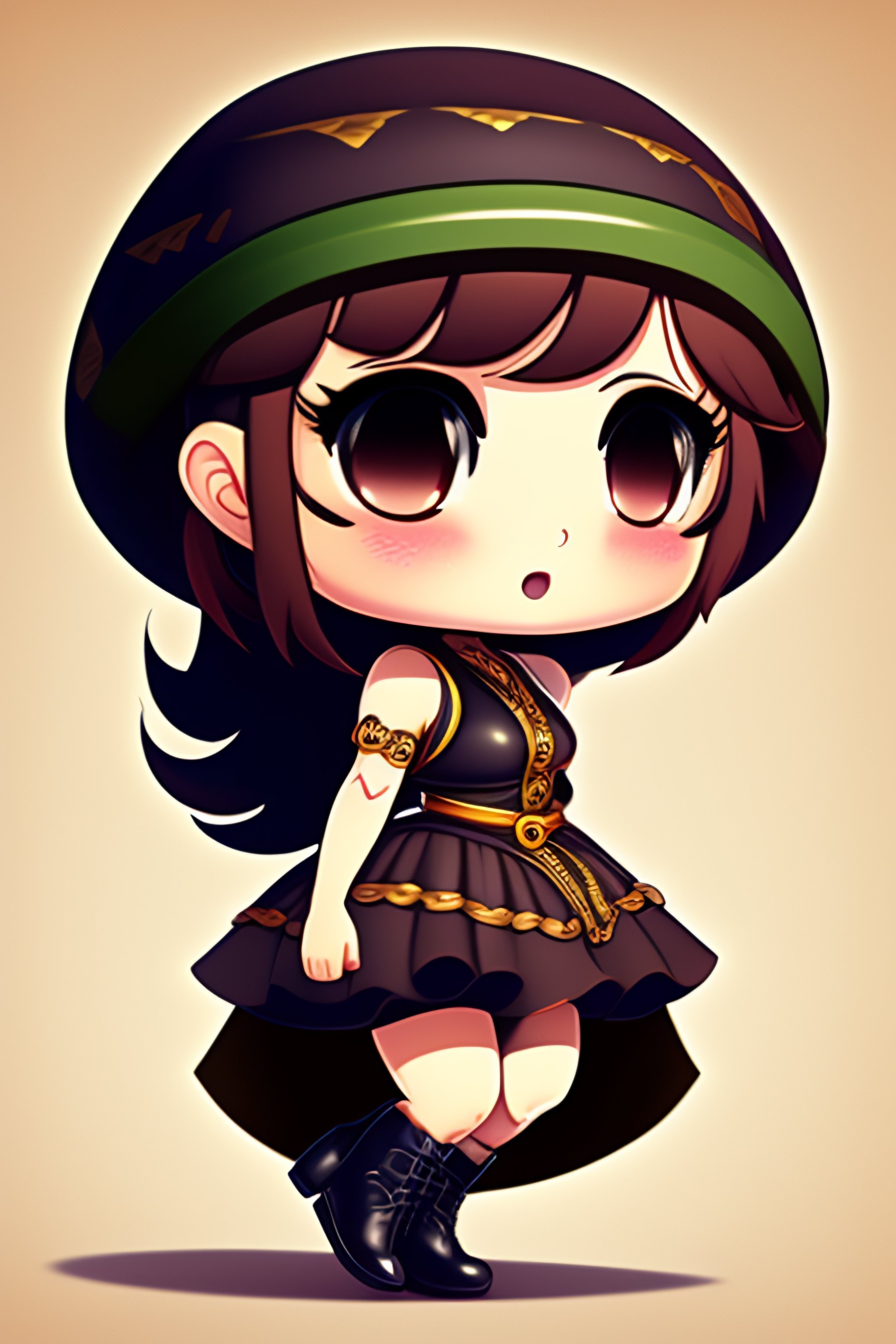 Lexica - Cute chibi snake dancing