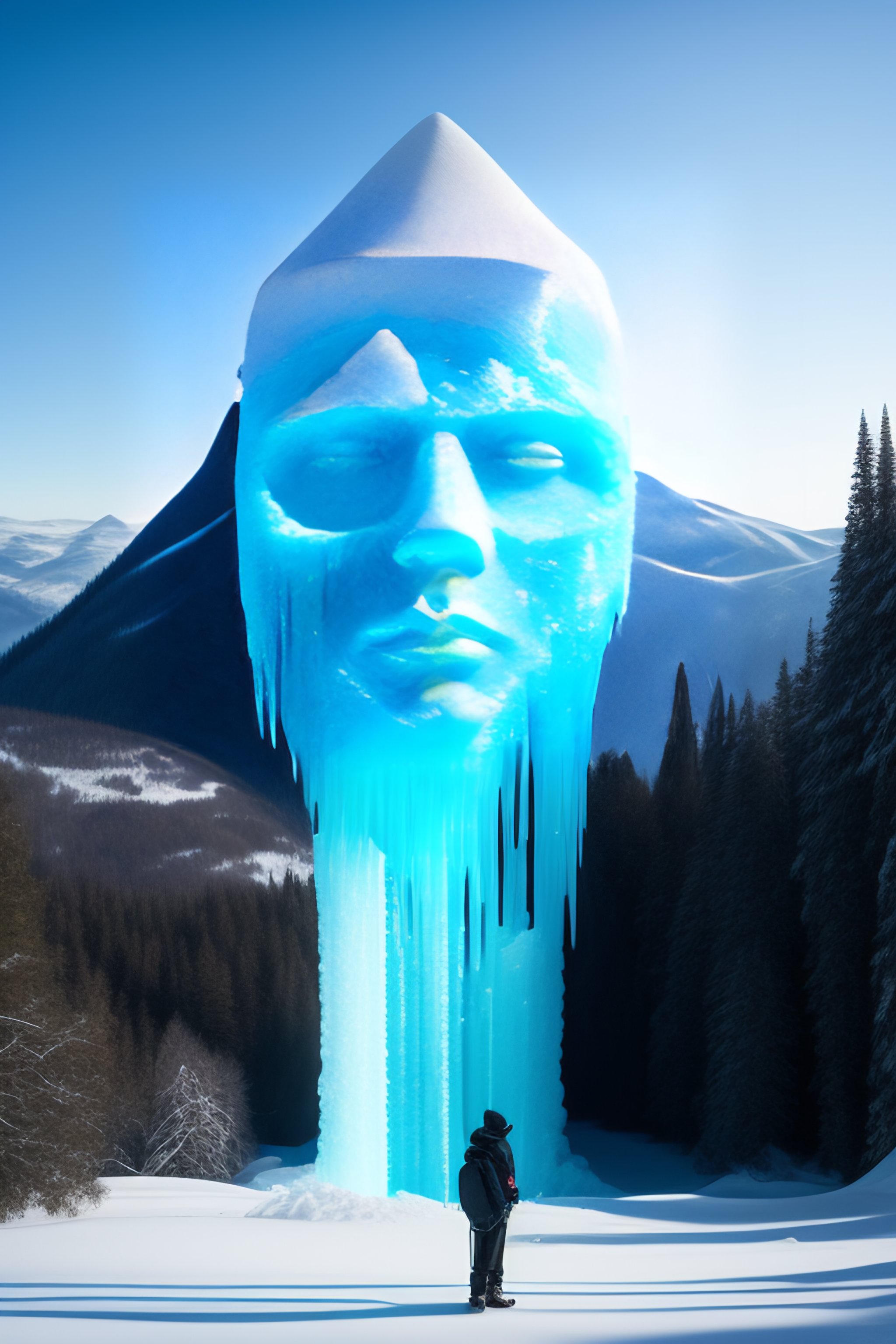 Lexica - Melting man made of ice
