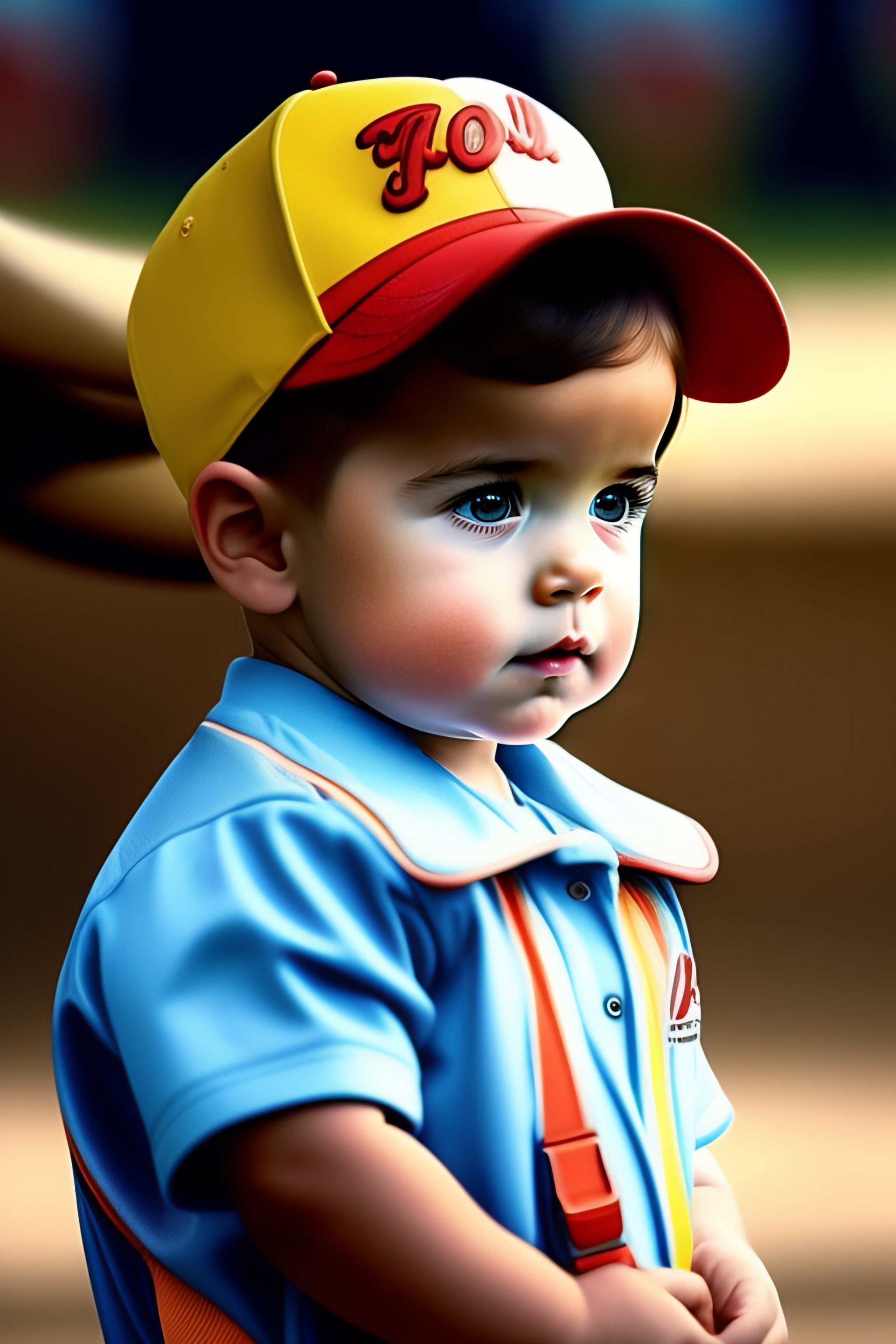 Lexica - I want a little boy with a cap and a romper suit. inspired by ...