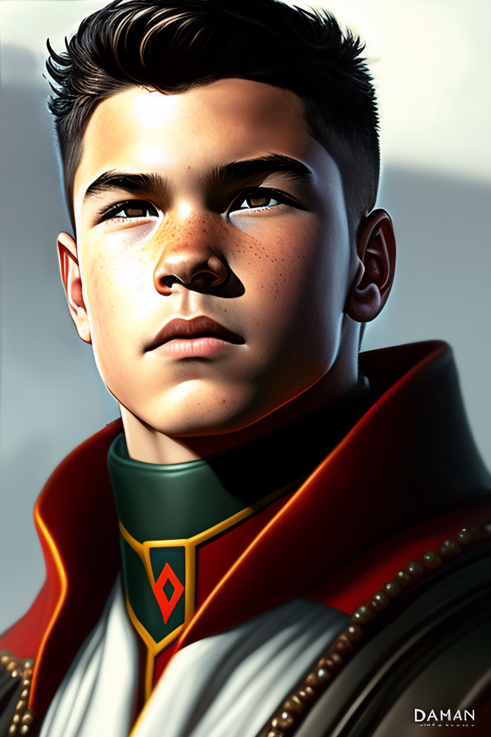Lexica - Damian wayne, realistic , dnd style, portait