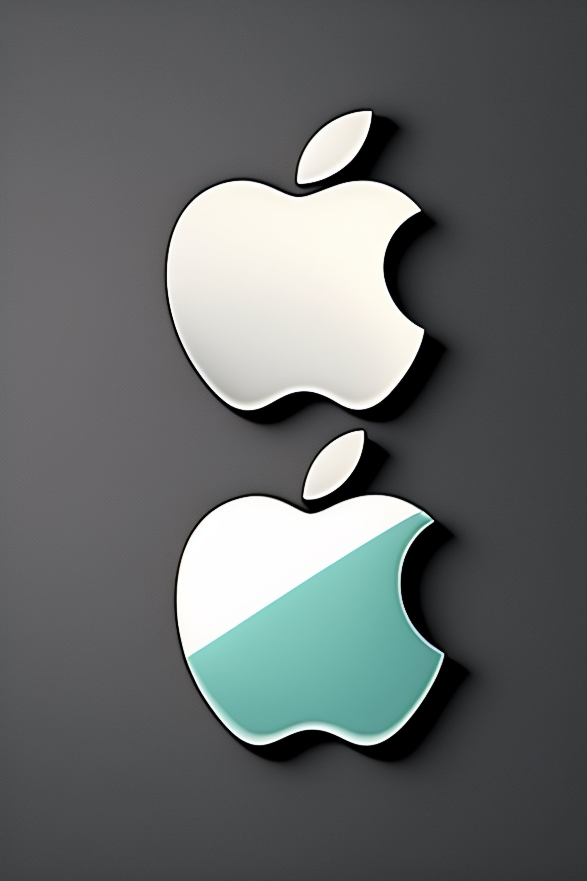 Lexica - The Apple logo is a stylized apple shape with a bite taken out ...