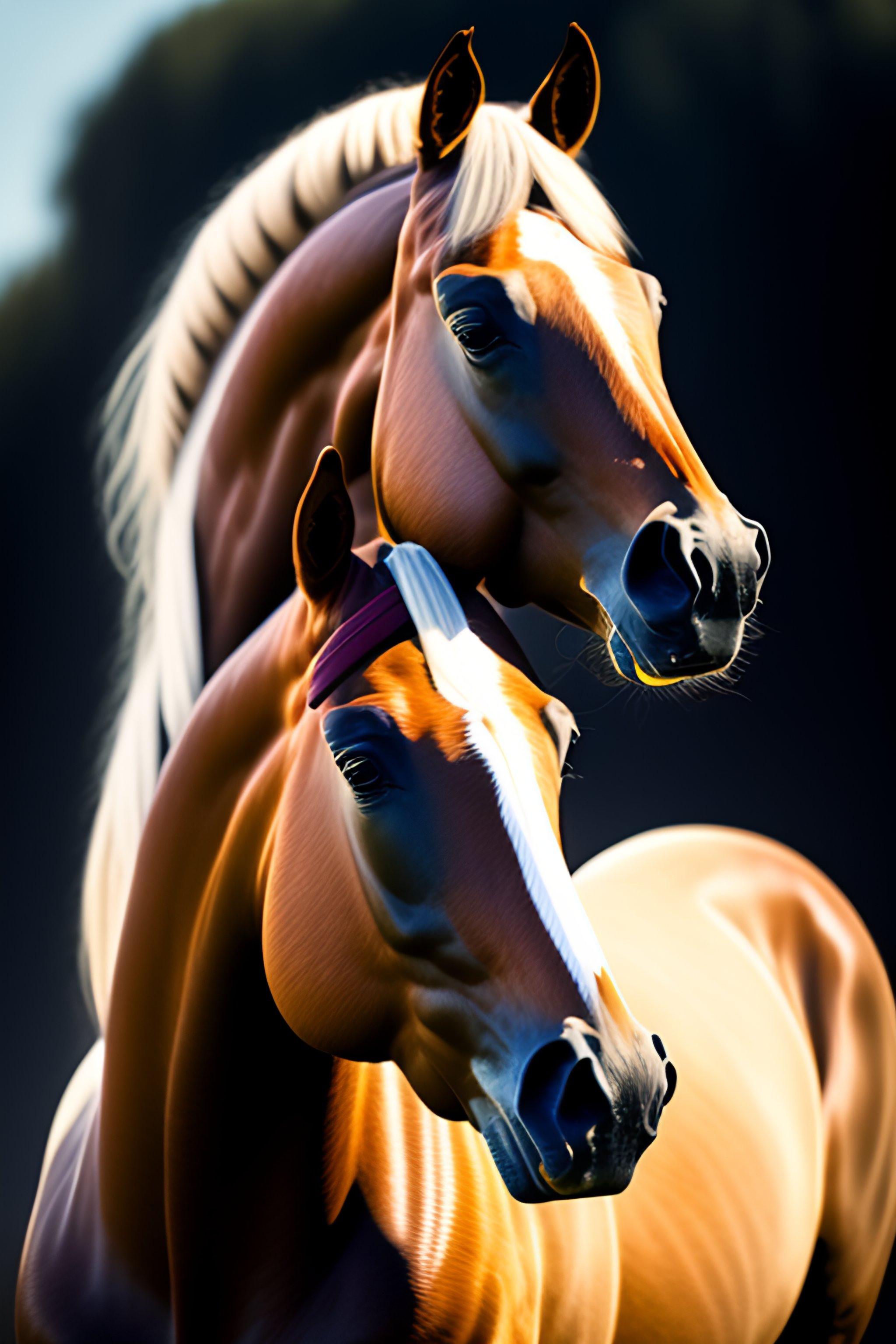 Lexica - Picture of a happy horse with riot gear