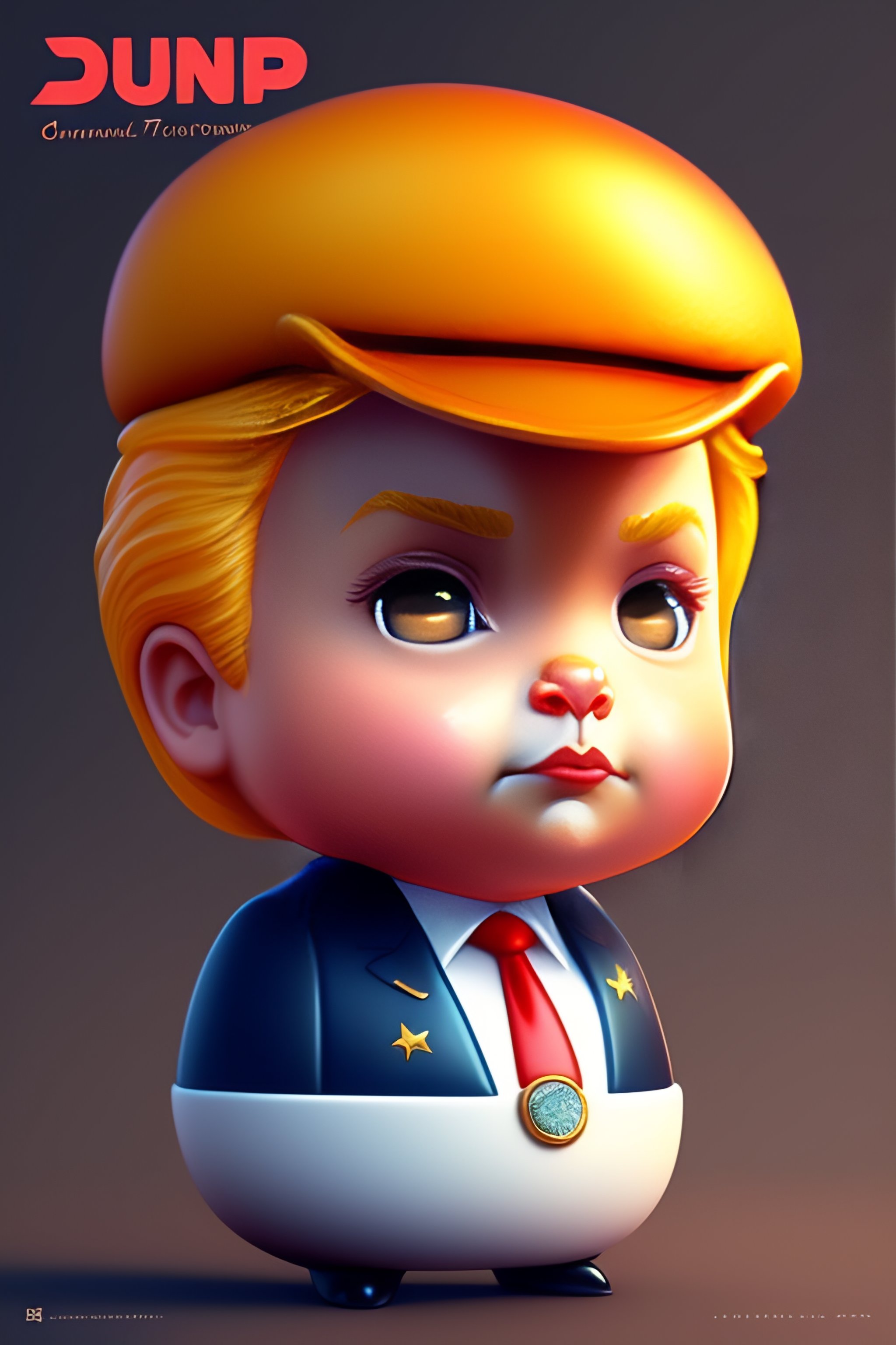 Lexica - Cute and adorable cartoon, donald trump, fantasy, dreamlike ...