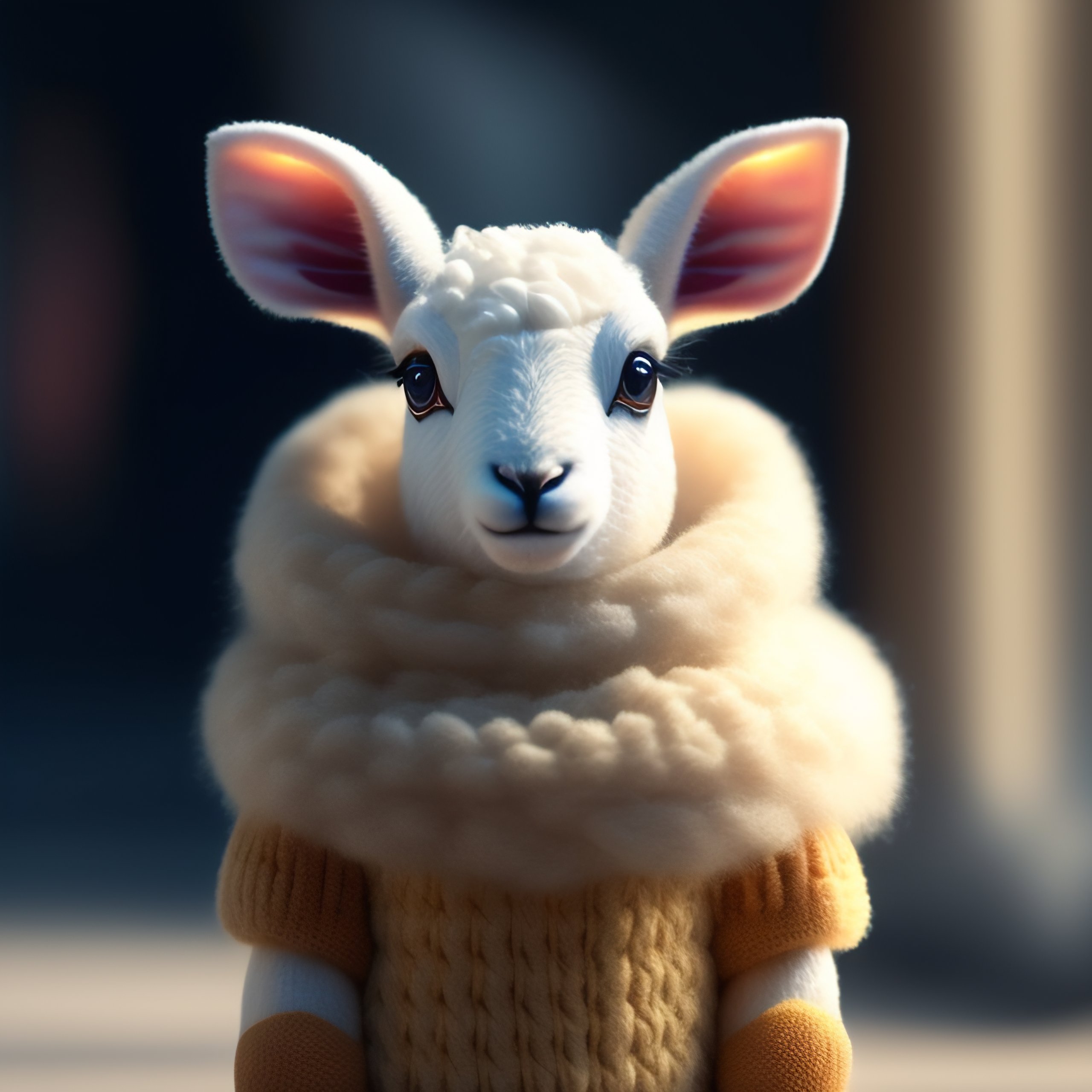 Lexica - A robot IA intelligence, dressed like lamb puppet, movie like ...