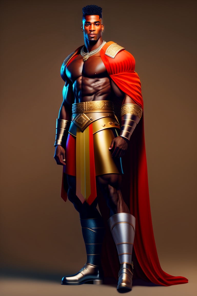 Lexica - Full length portrait of a roman soldier, dark skin tone ...