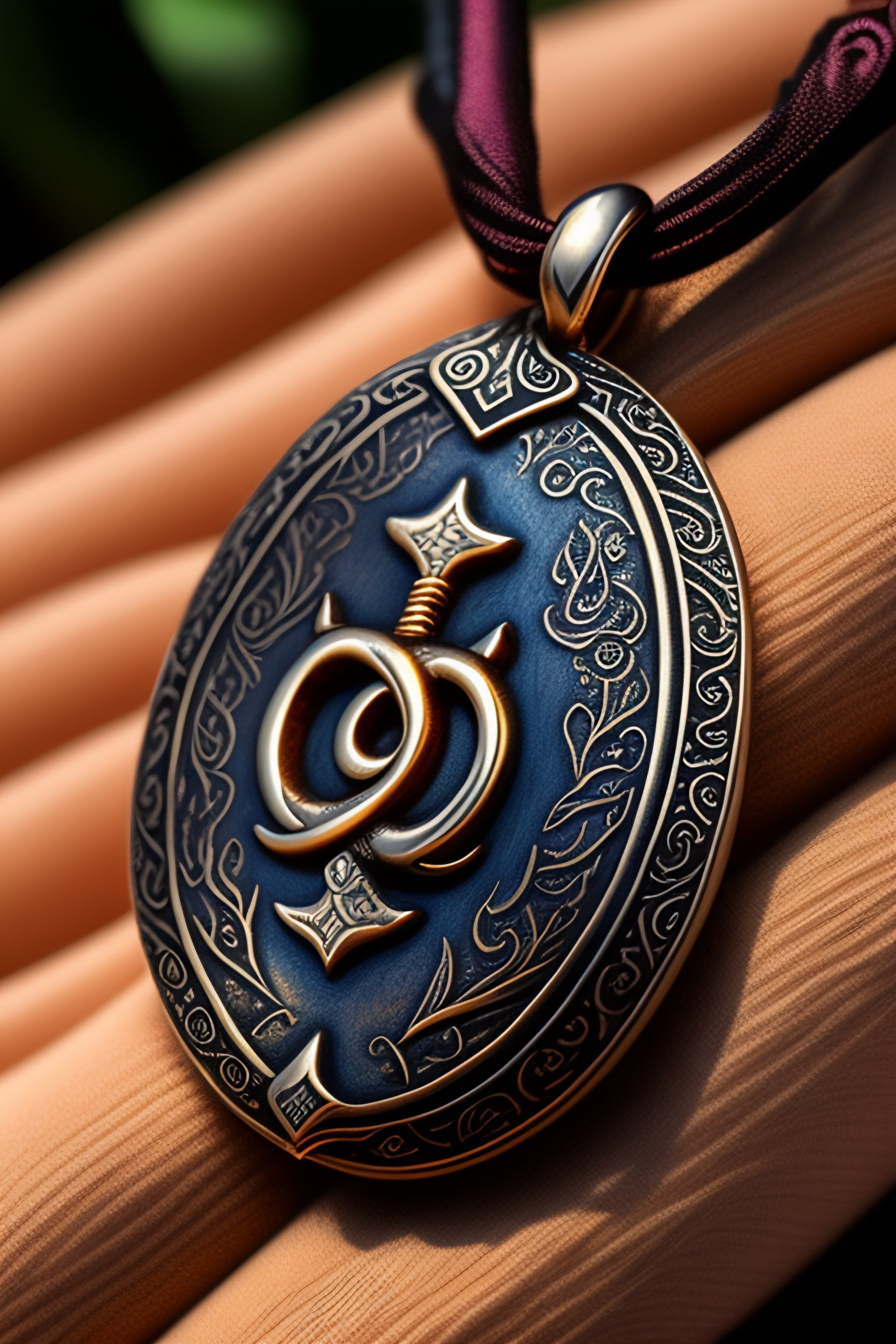 Lexica - An iron amulet hand engraved with an anchor wrapped in a ...