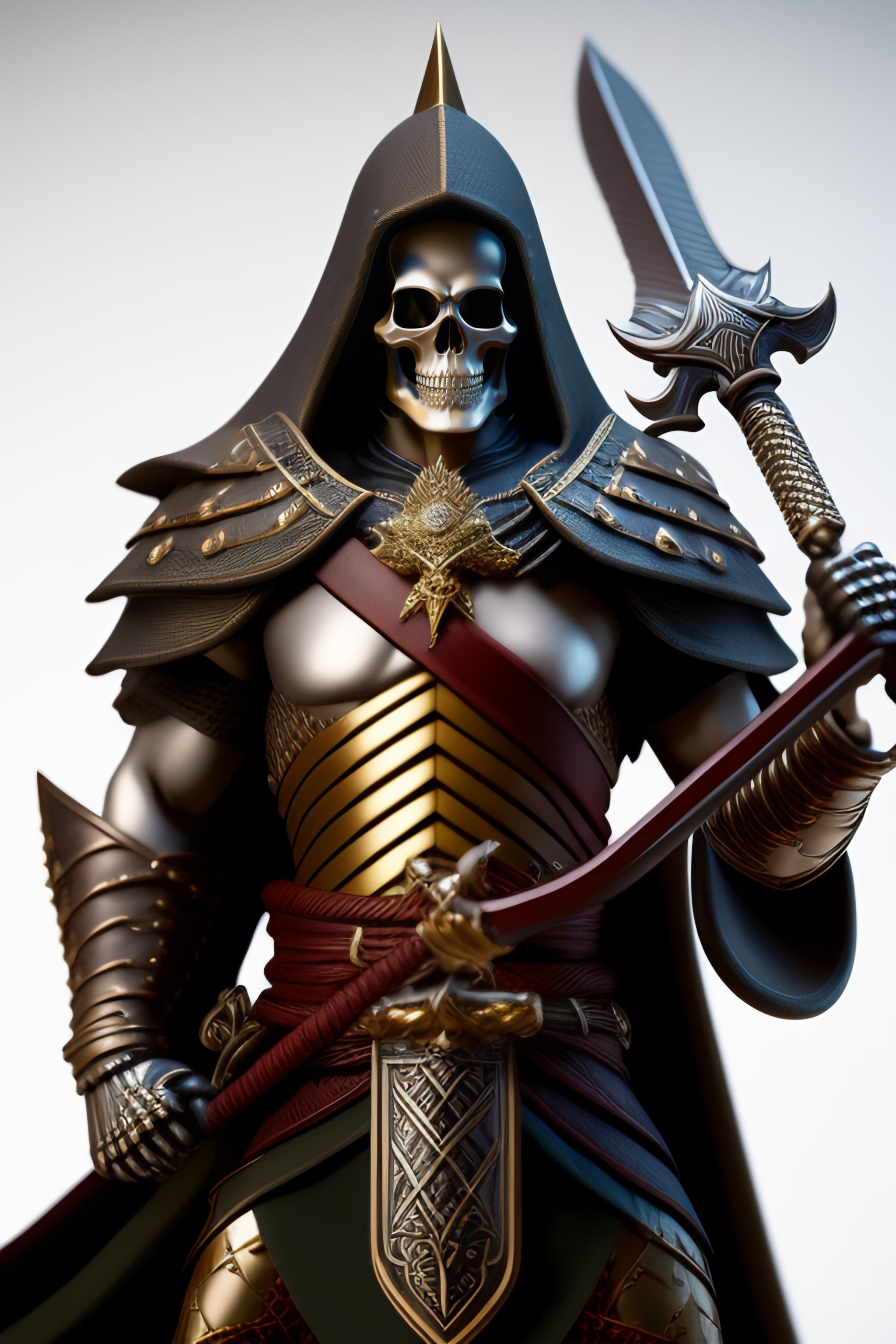 Lexica - A drawing of a skeleton holding a sword hilt, a detailed ...