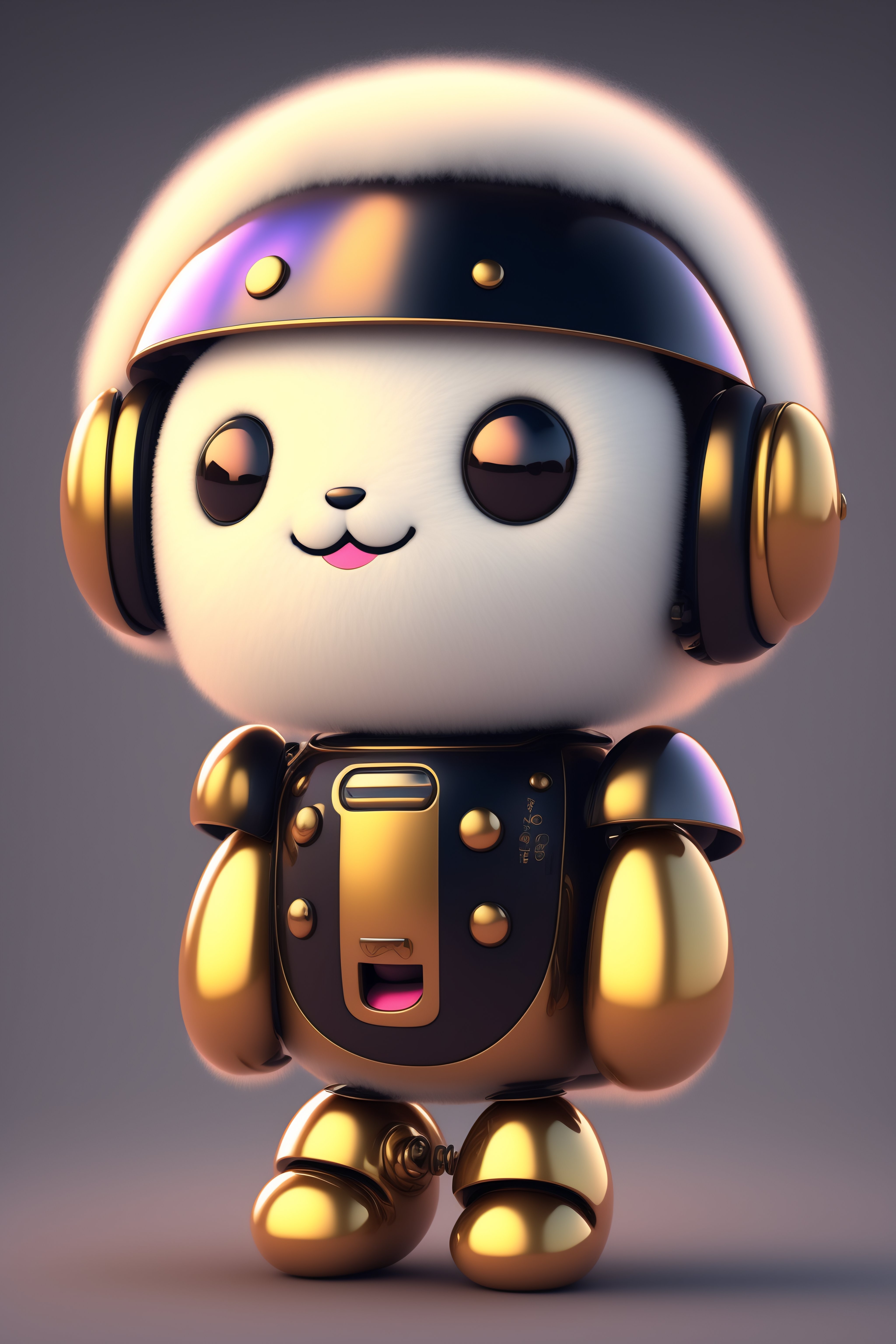 Lexica - Design me a cute, fluffy and charming robot cartoon character ...