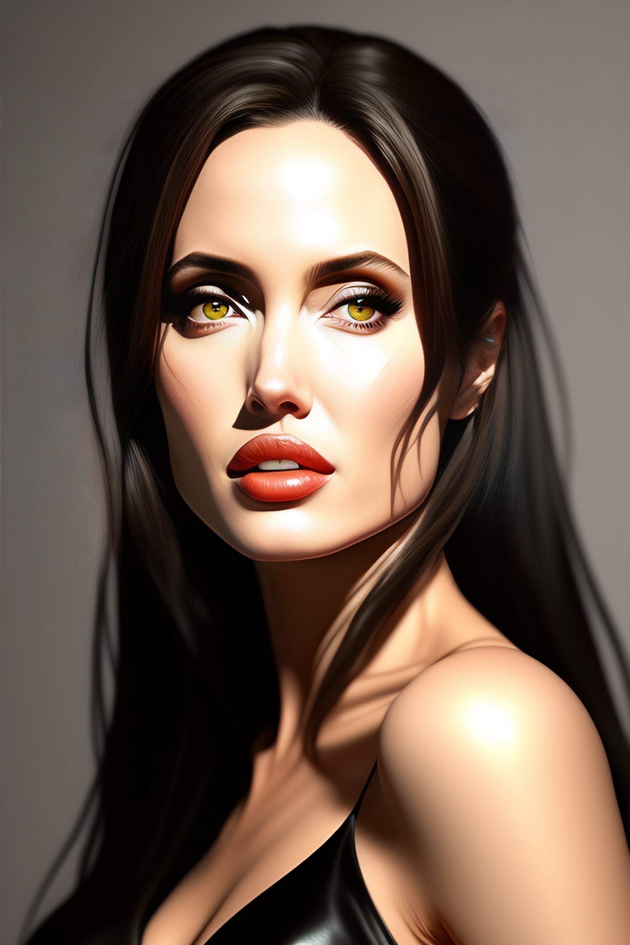 Lexica - Portrait of an anime character hyper realistic, angelina jolie