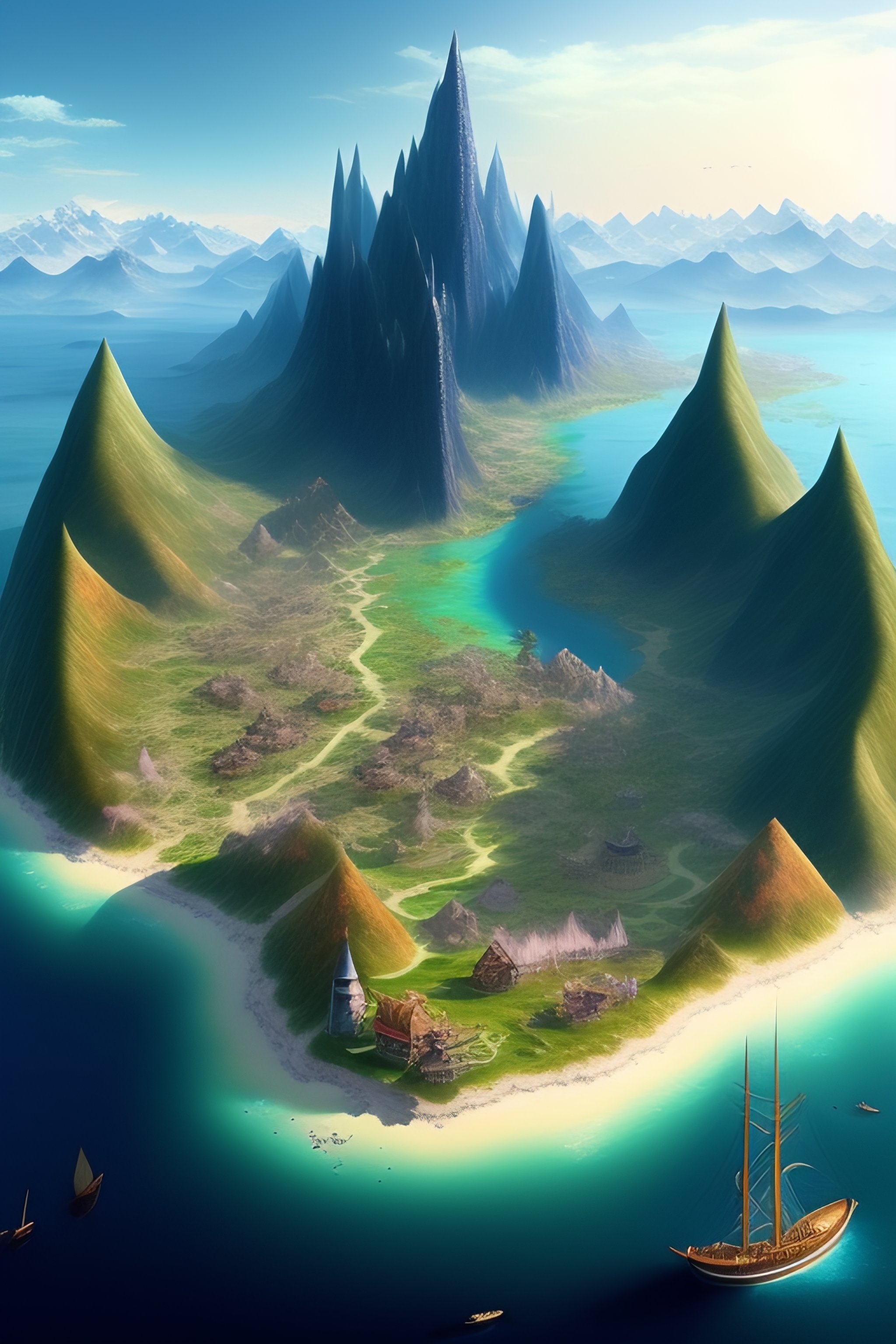 Lexica - Realistic Fantasy map