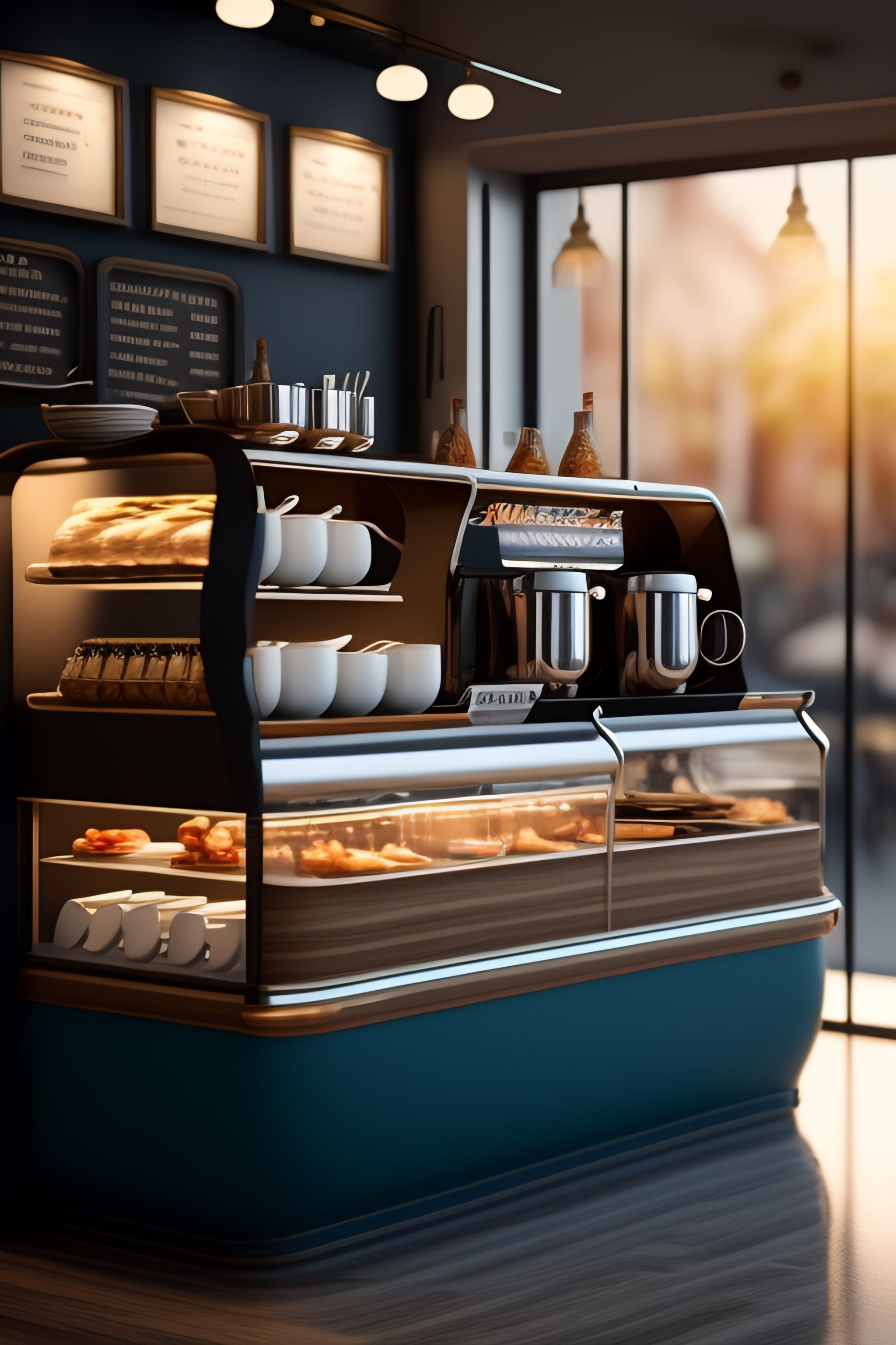 Lexica - Cafe interior,, ultra-realistic, show all details of a cafe ...