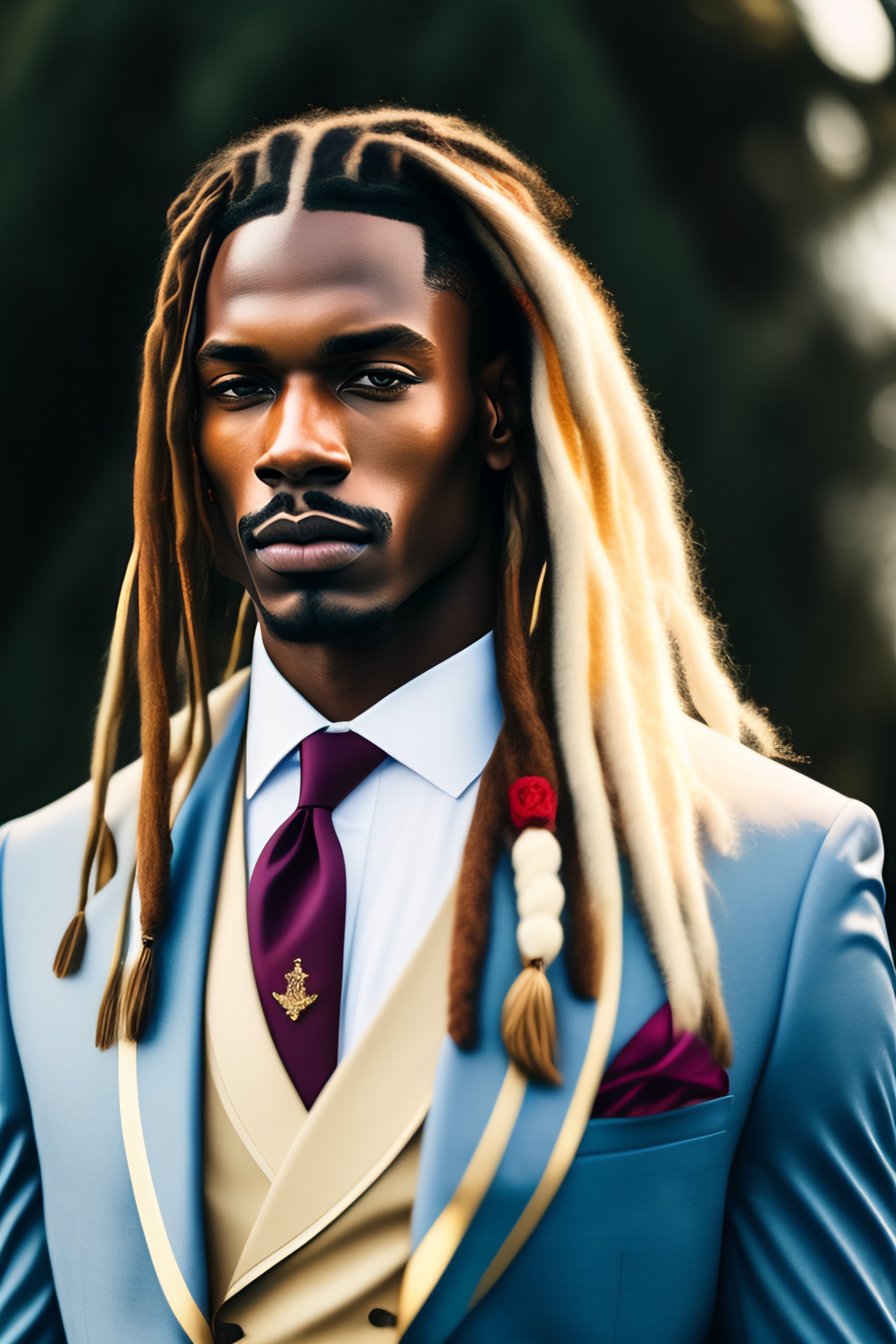 Lexica - A white dreadlock hippy in a Ralph Lauren suit