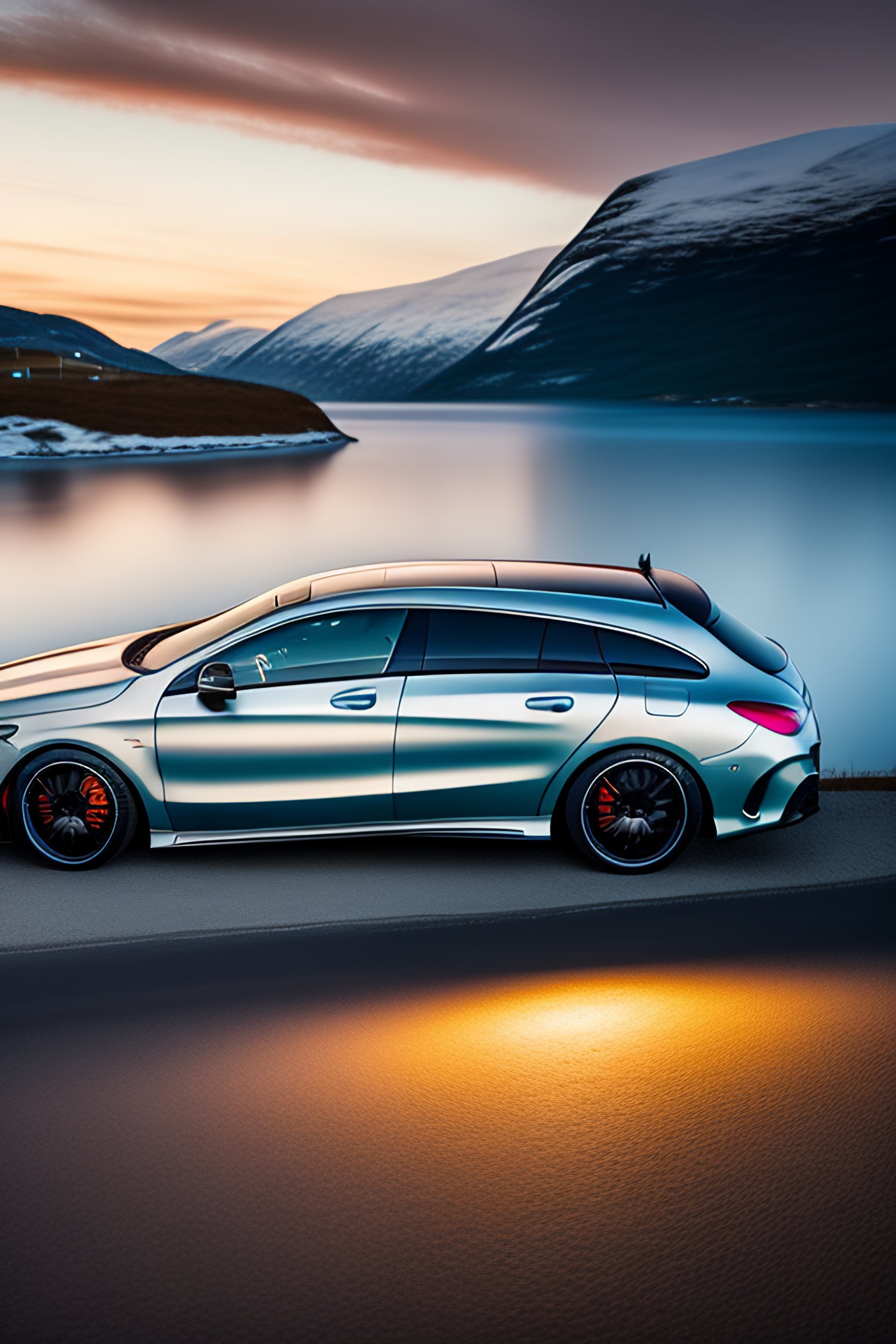 Lexica - Mercedes cla 35 amg shootingbrake in white drive in a small ...