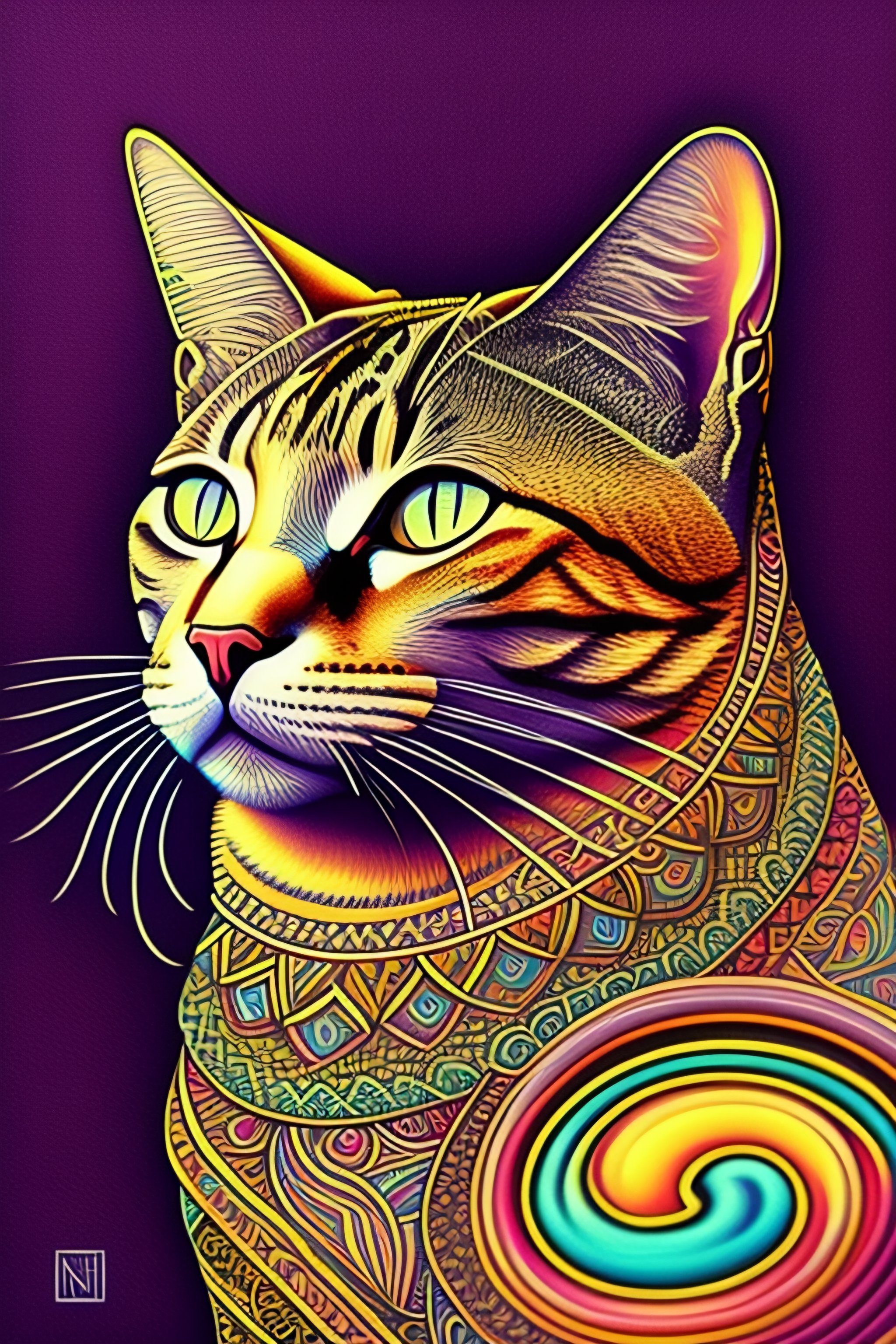 Lexica - A minimalist drawing of cat hyperdetailed intricately detailed ...