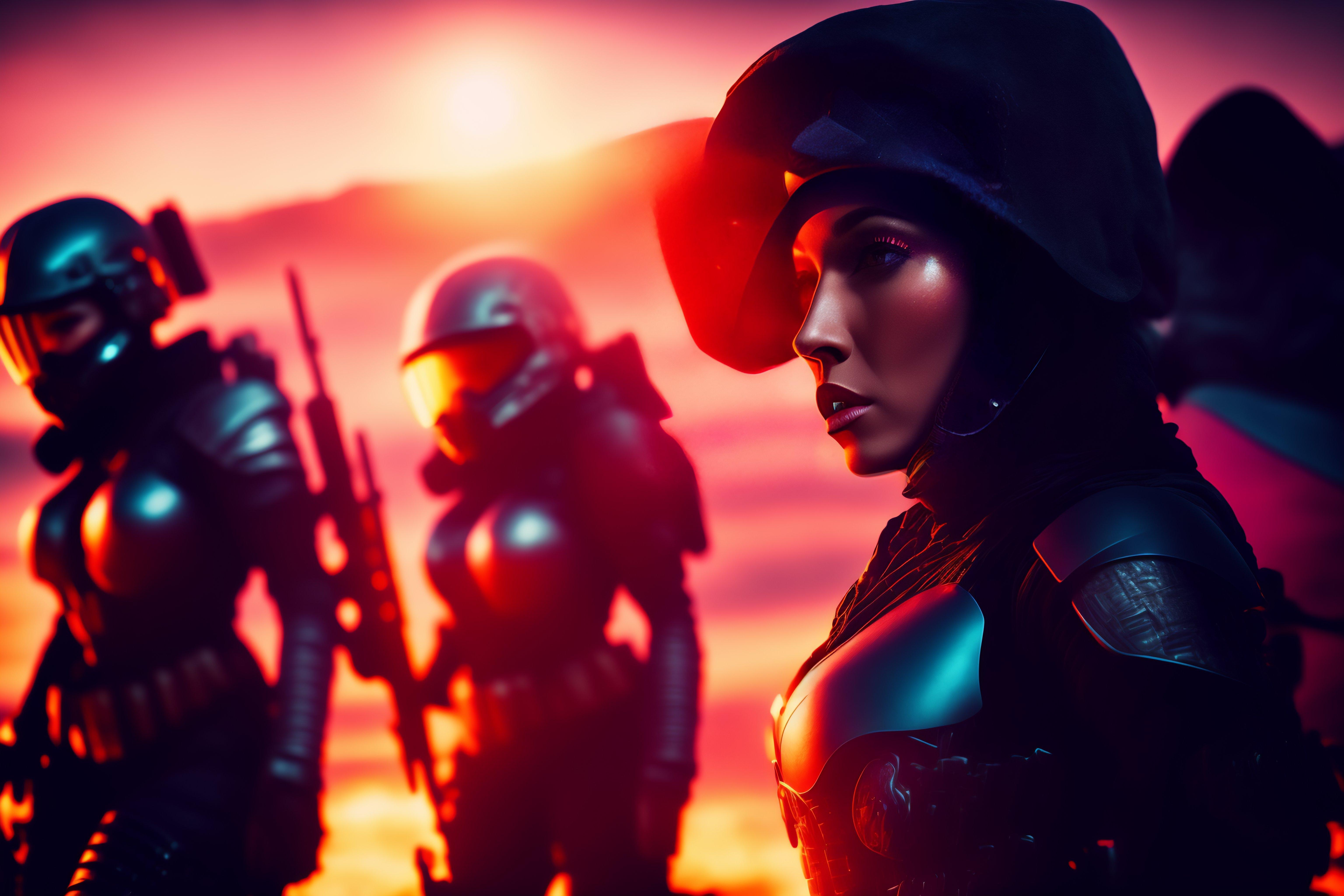 Lexica - A team of females of beautiful armed warriors defending ...