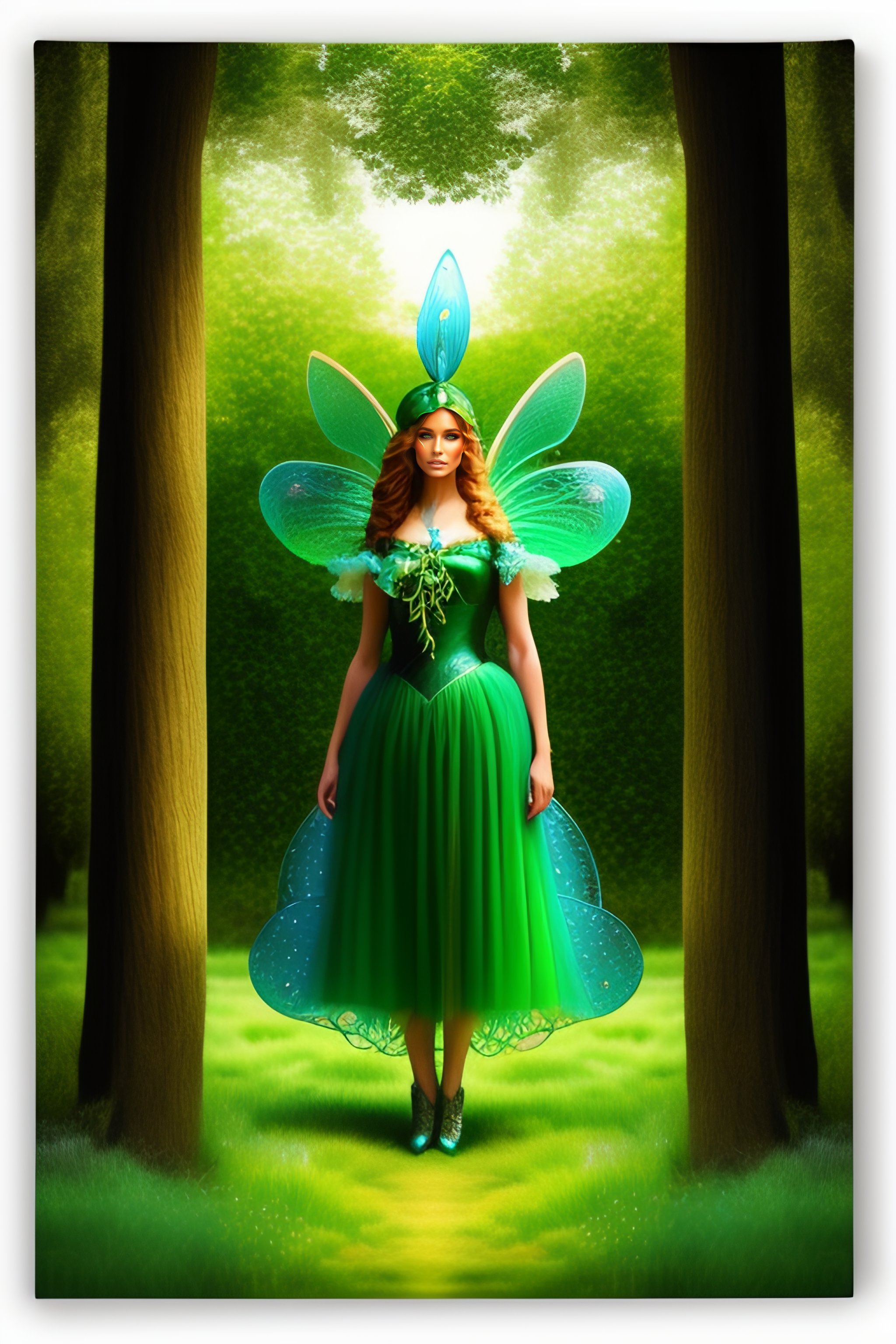 Lexica - Fairy person, green grass
