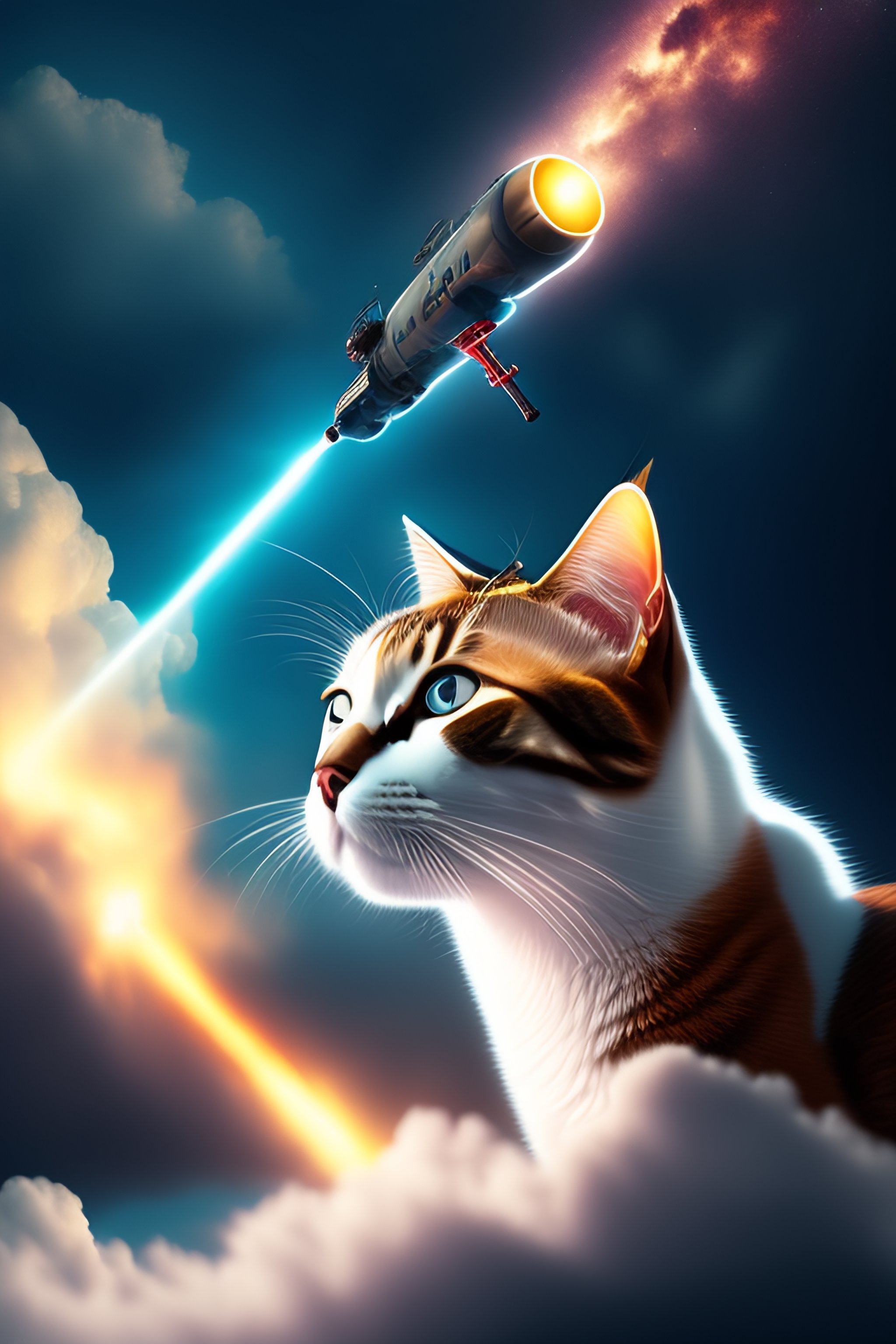 Lexica - A photo of jesus christ who watch the camera and launch a cat ...