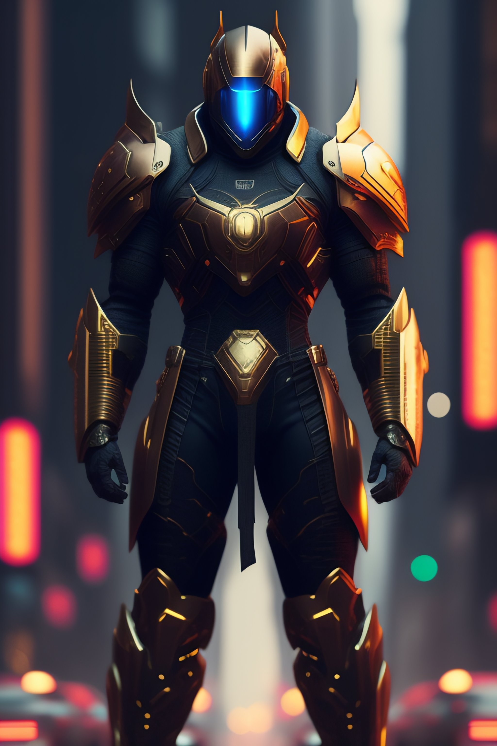 Lexica - Side body,male armour,cyberpunk city