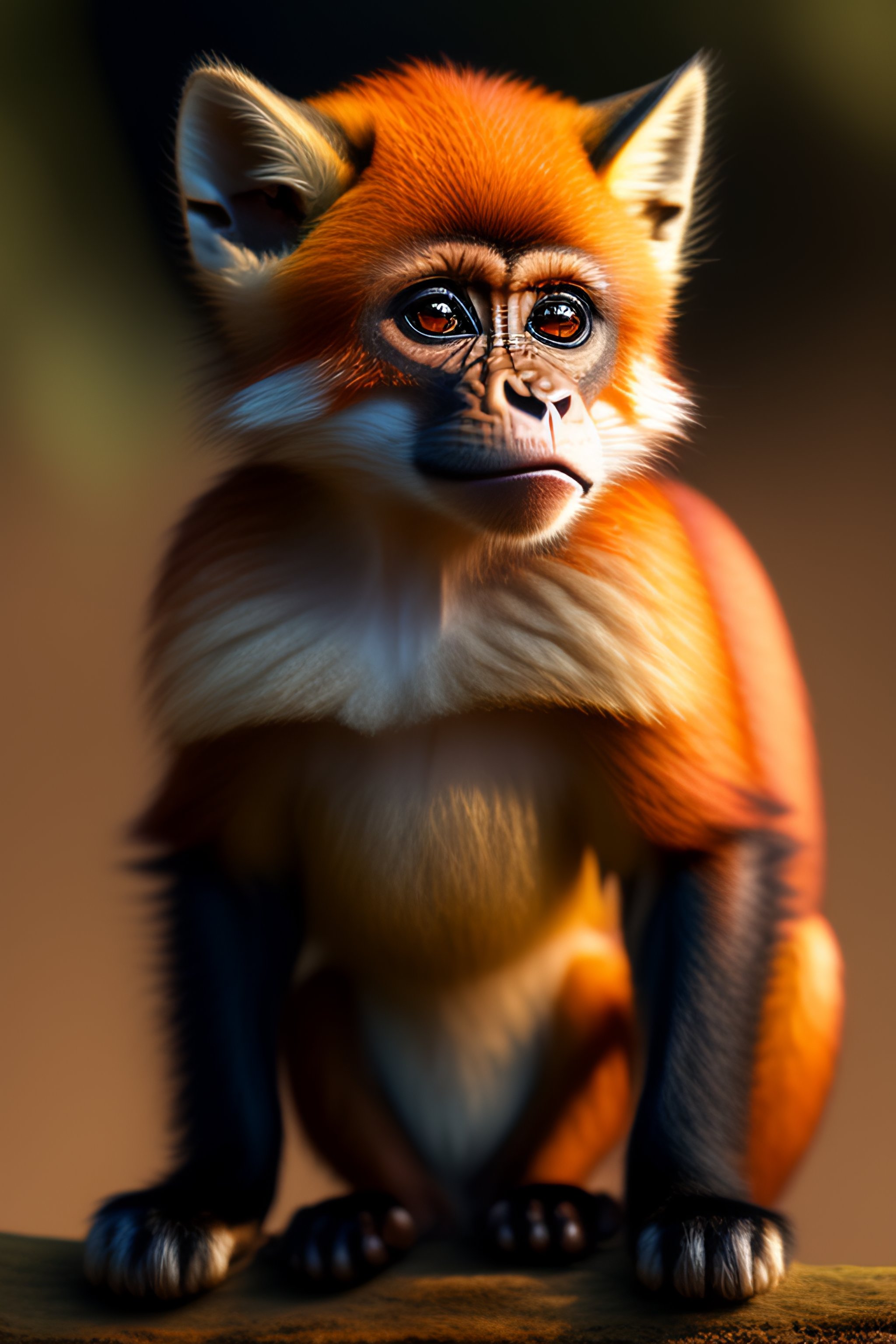 Lexica - Monkey as a fox humanoid