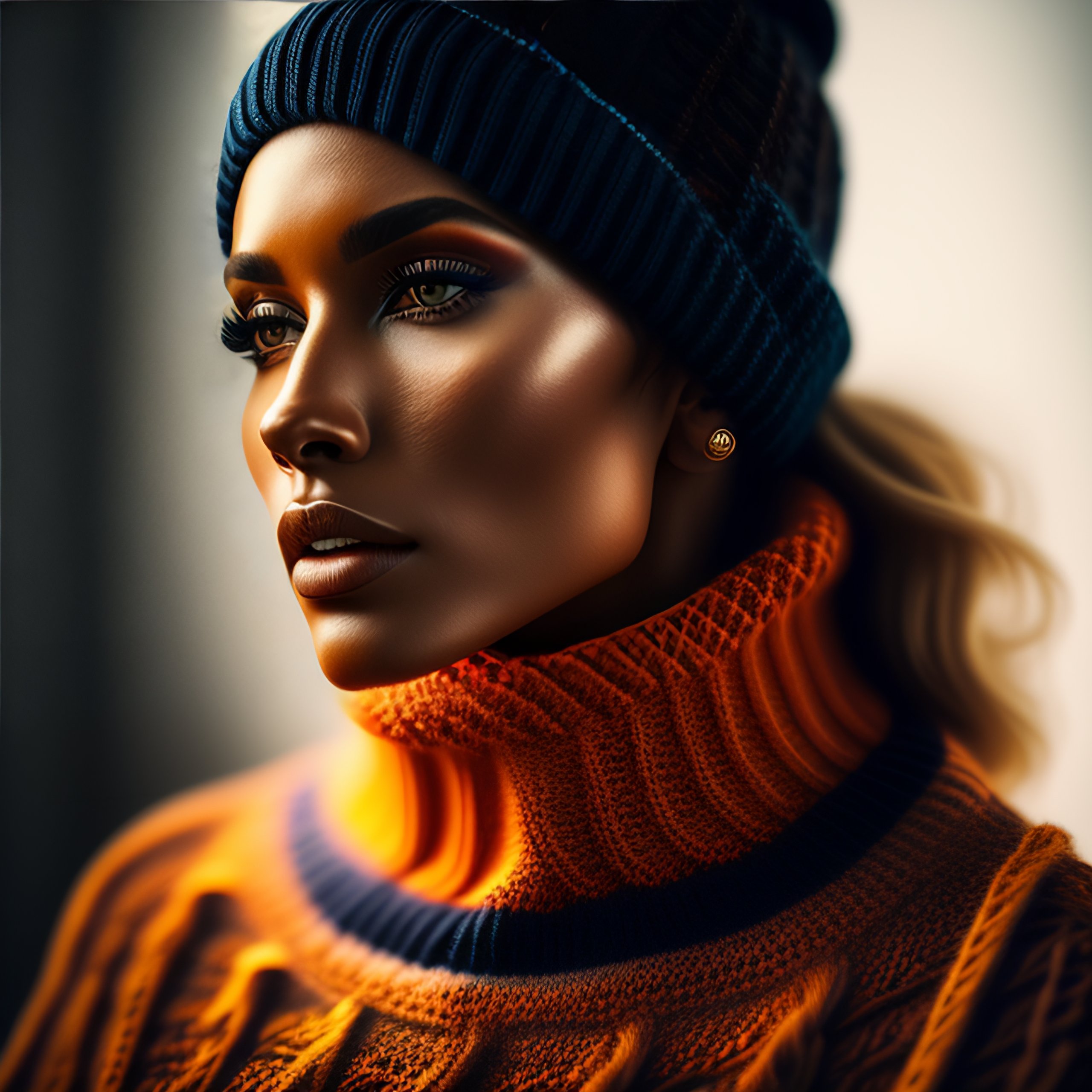 Lexica - A close up of a knitted sweater, studio lighting, professional ...