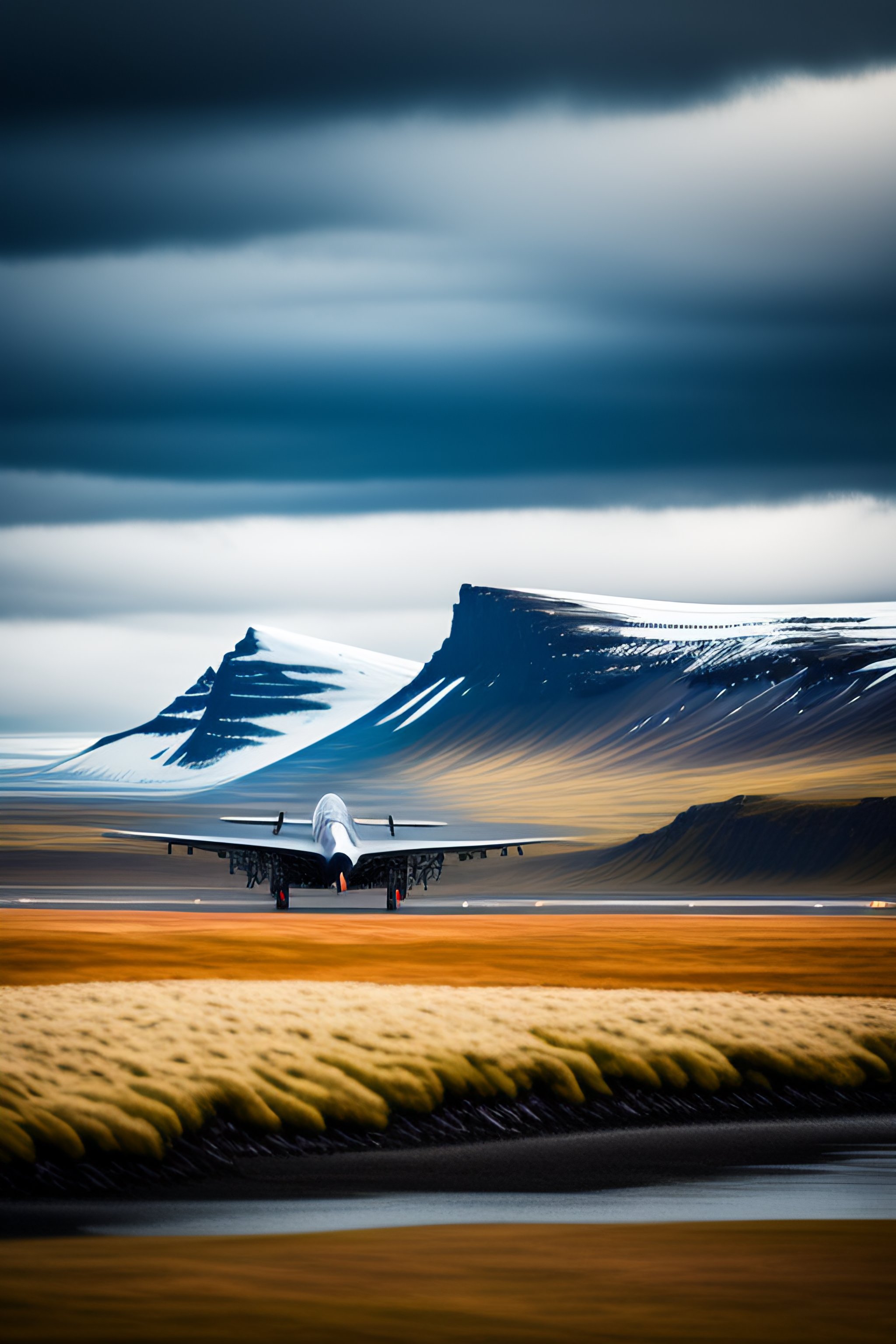 Lexica - Fighter jet flying over Iceland