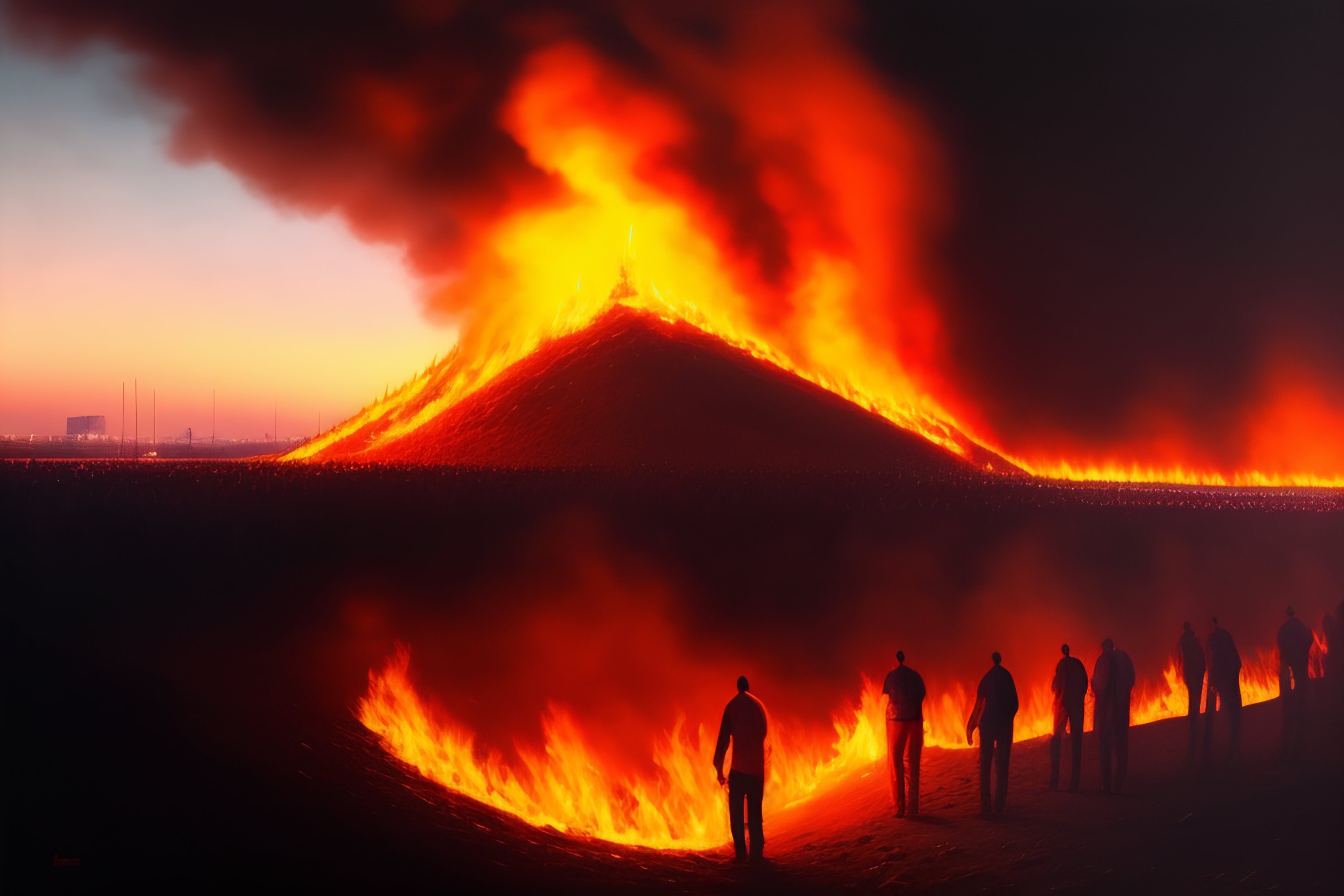 Lexica - Many sinner people women and men suffering burning in the fire ...