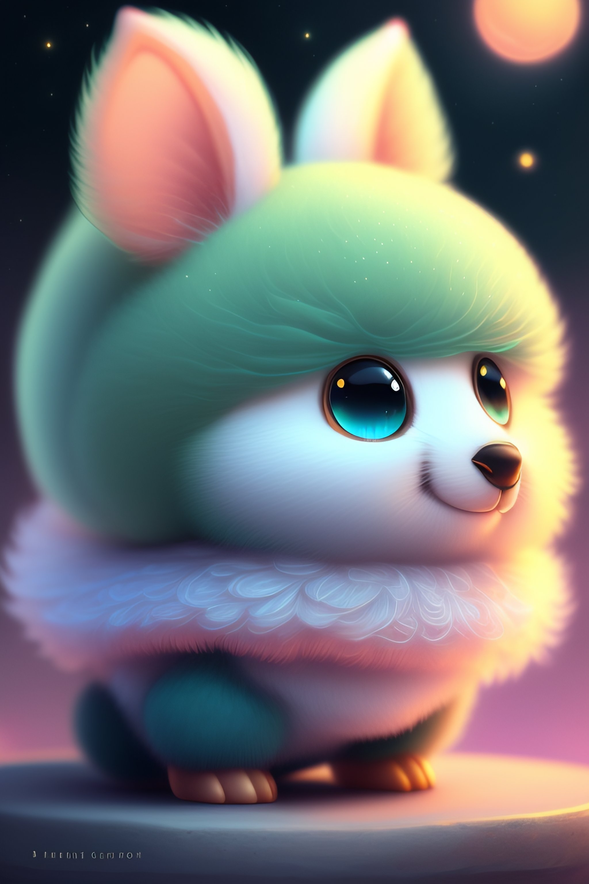 Lexica - Cute and adorable cartoon fluffy baby rhea, fantasy, dreamlike ...
