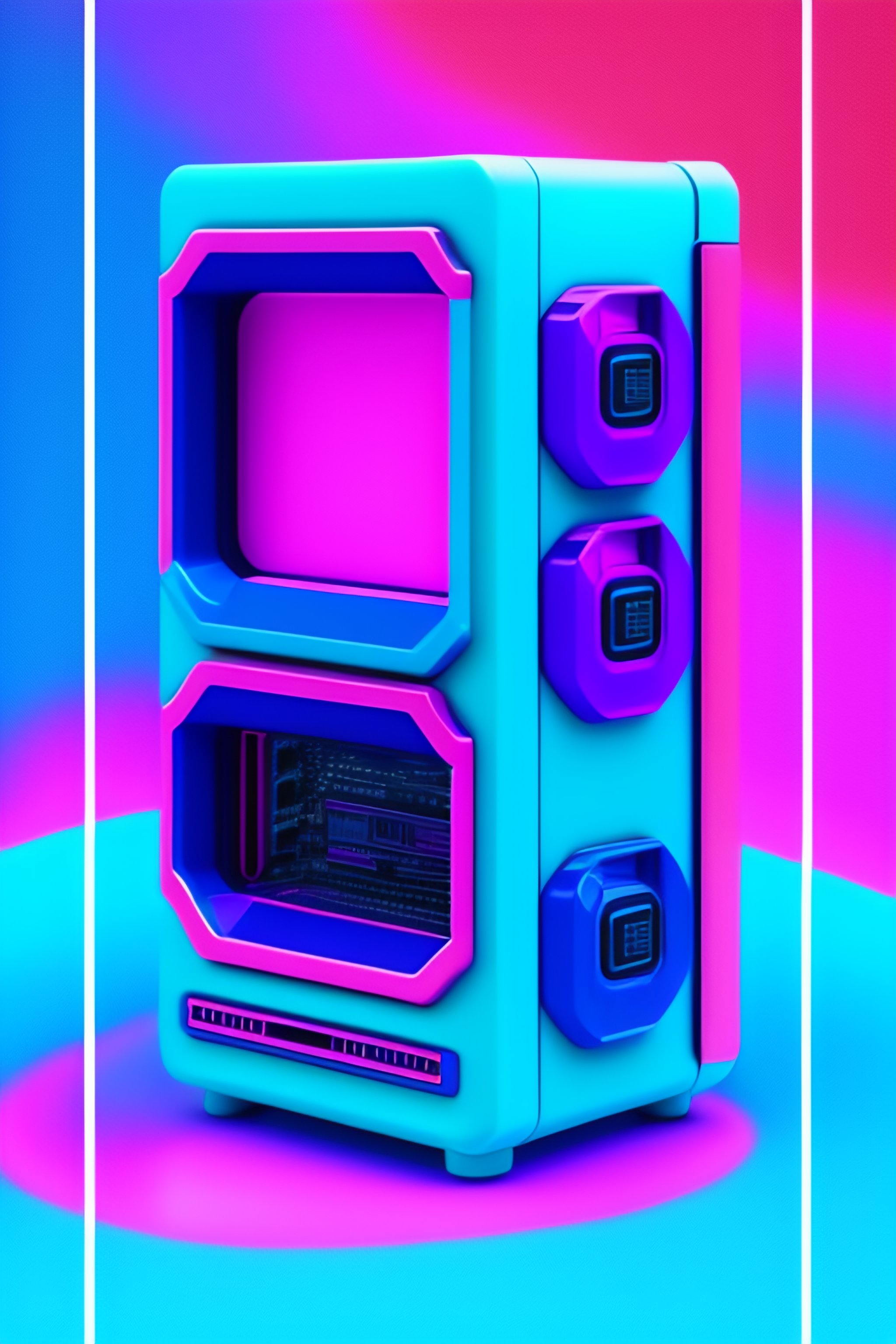 Lexica - Blue and pink computer, style 80s, pixel art, gaming