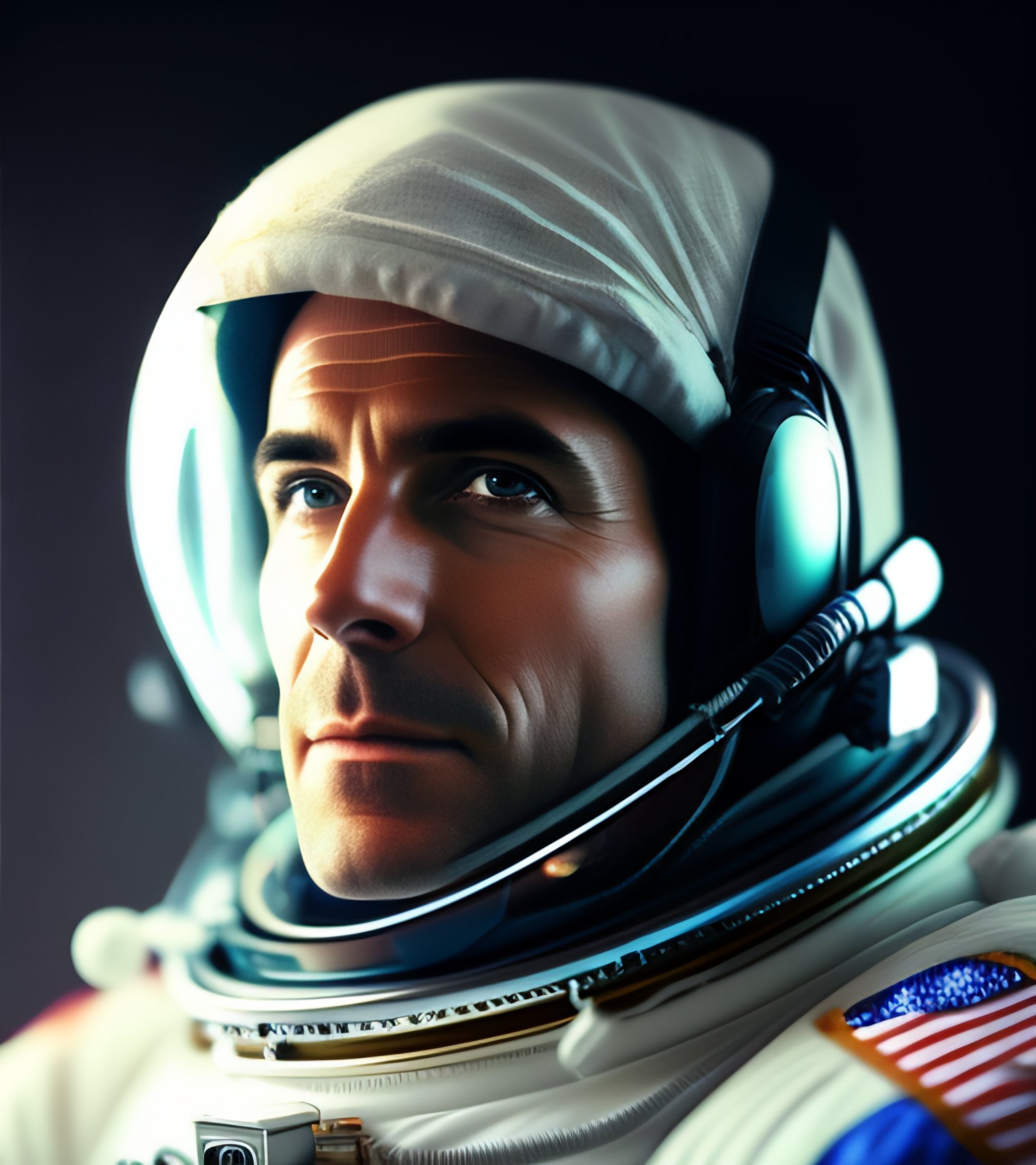 Lexica - Photograph of a middle-aged man, astronaut suit, military ...