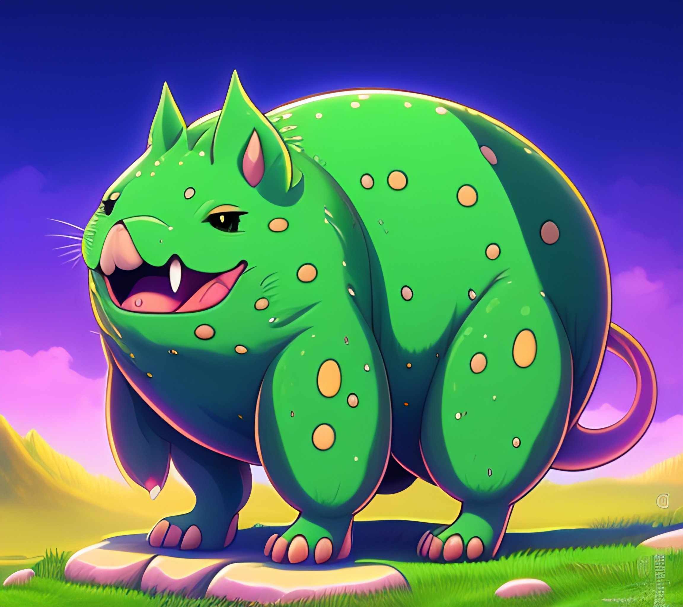 Lexica - Top down full body view of a slime monster fantasy ghibli art ...