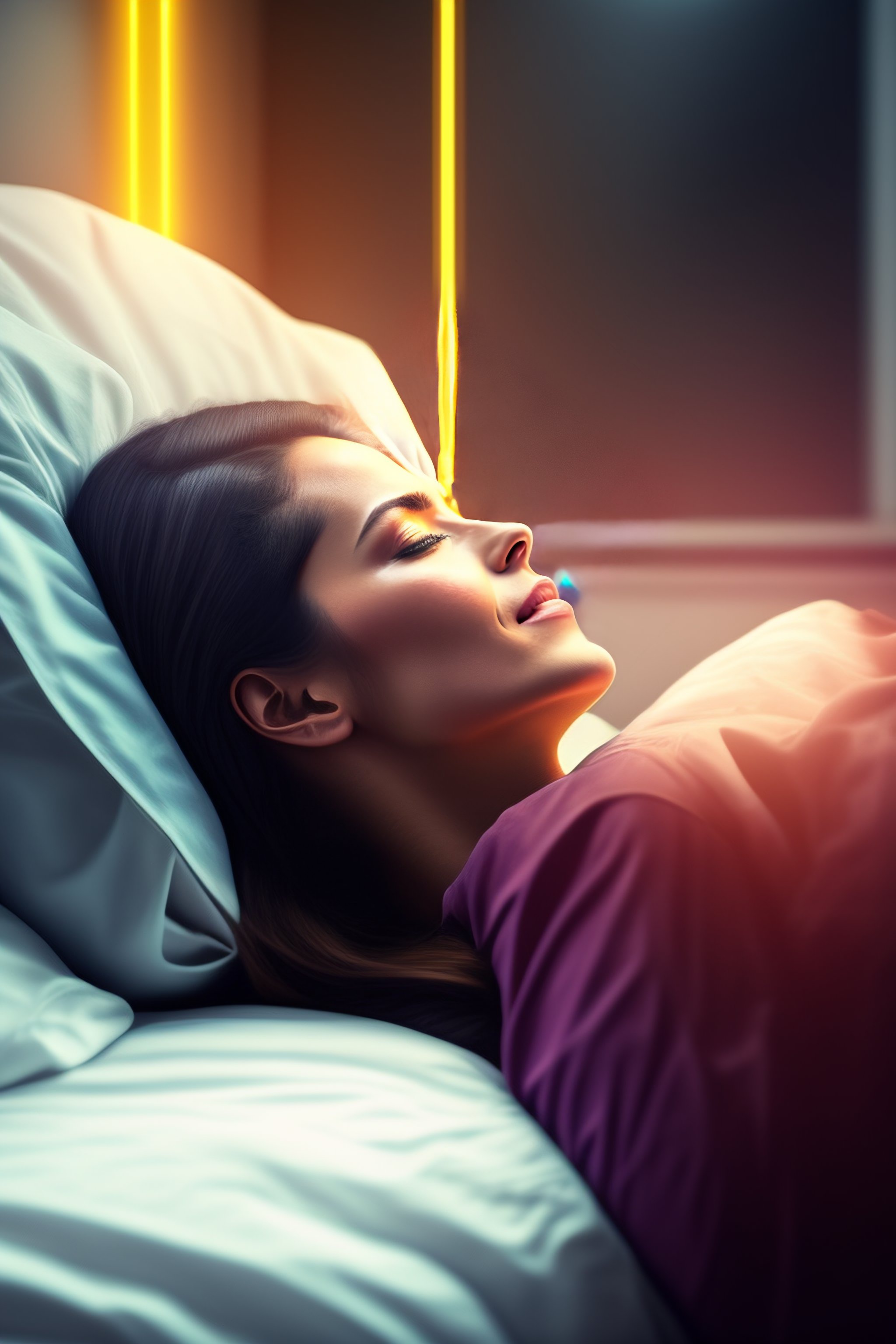 Lexica - A person waking up from a decade long coma in a high tech hospital